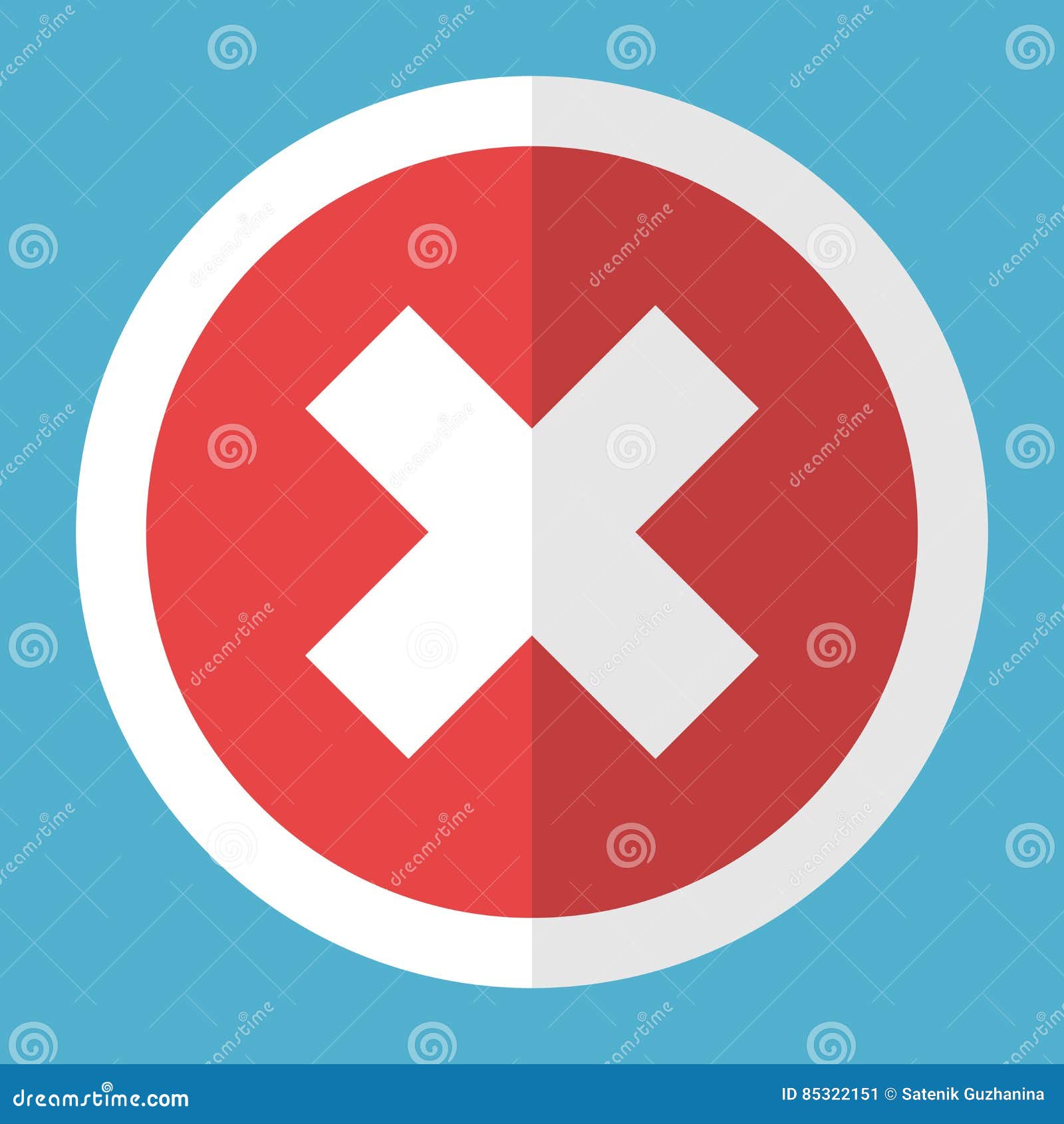 White cross in circle stock vector. Illustration of design - 85322151