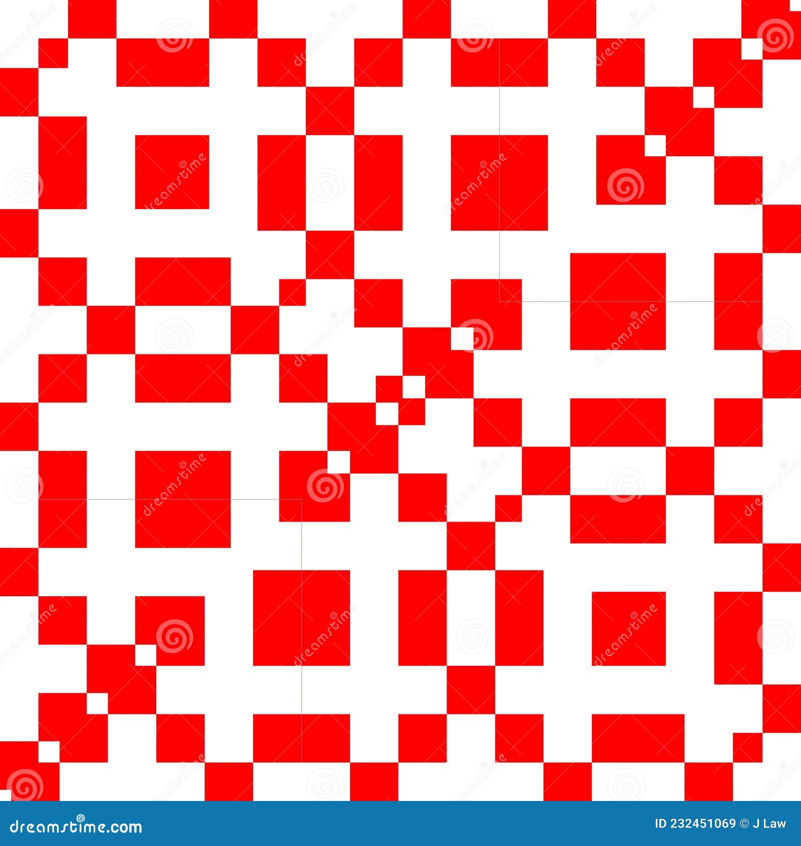 White Cross and Red Squares Patterns and Diverse Size Geometric Shaped ...