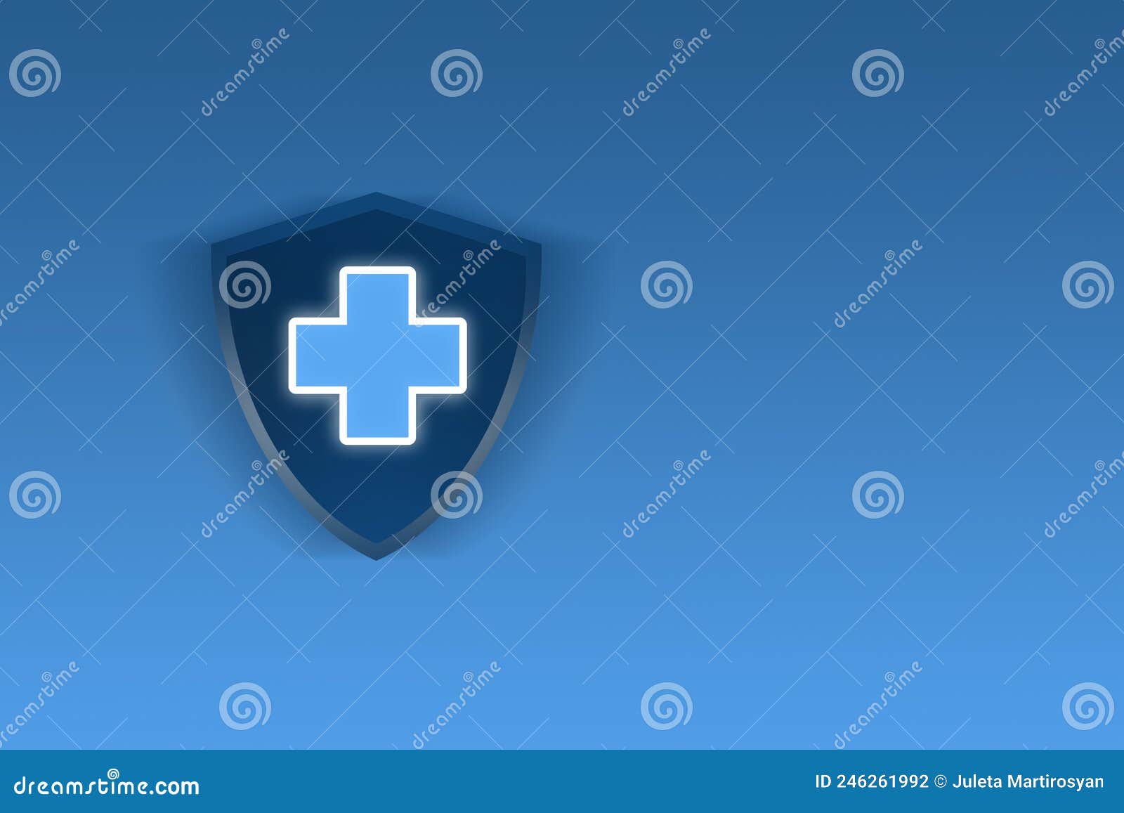 White cross on the shield stock photo. Image of symbol - 246261992