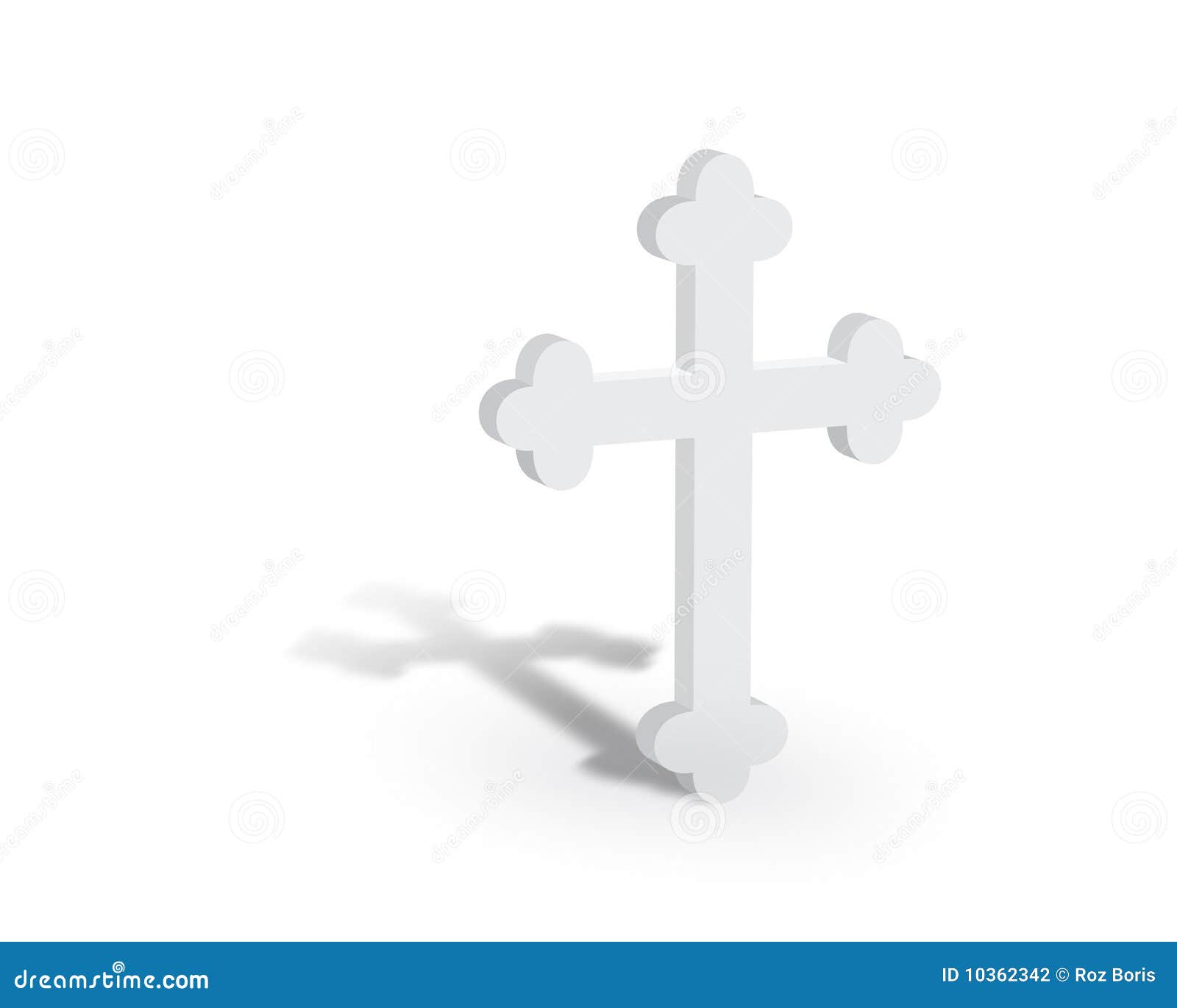 White Cross Standing Left stock illustration. Illustration of belief ...