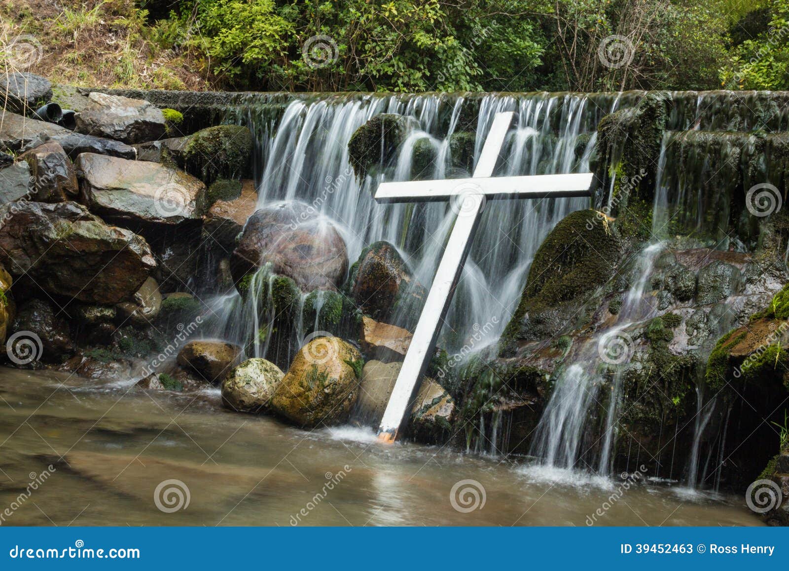 White Cross Waterfall stock image. Image of native, flow - 39452463
