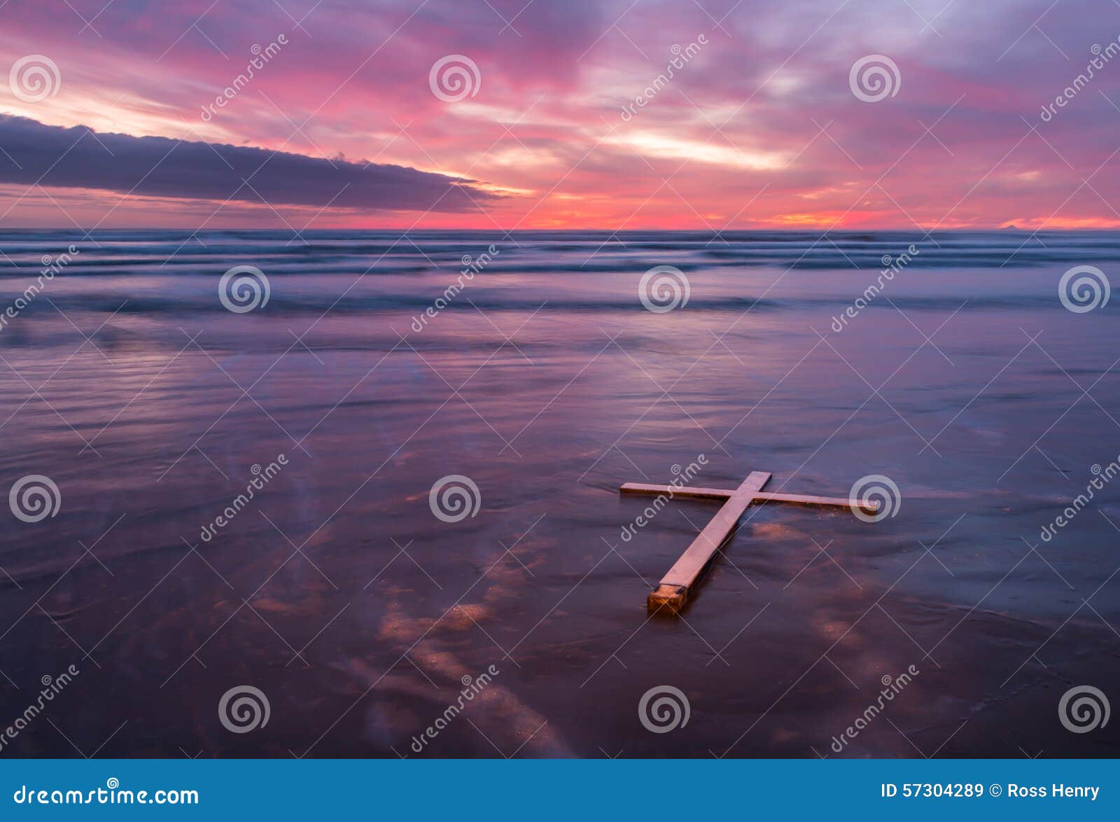 White Cross Waves stock image. Image of jesus, beach - 57304289