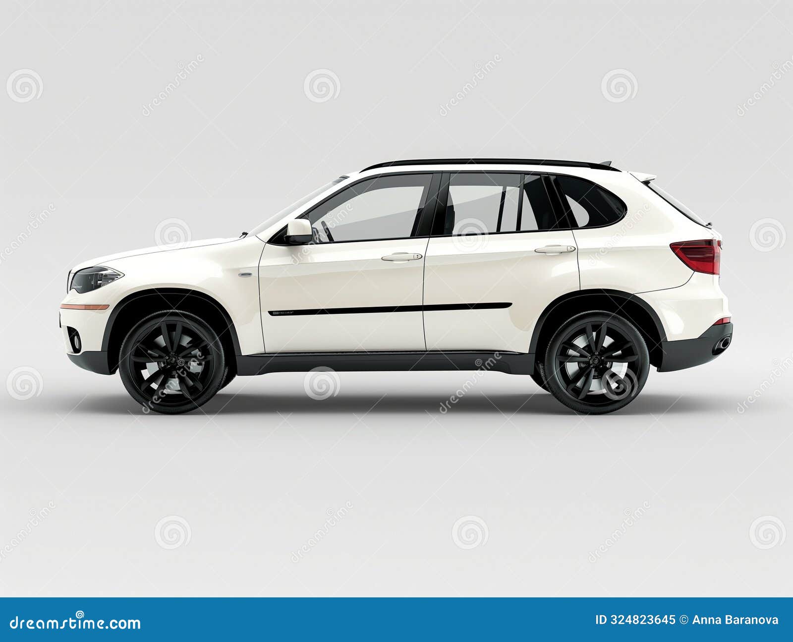 White Crossover Isolated on a White Background Stock Illustration ...