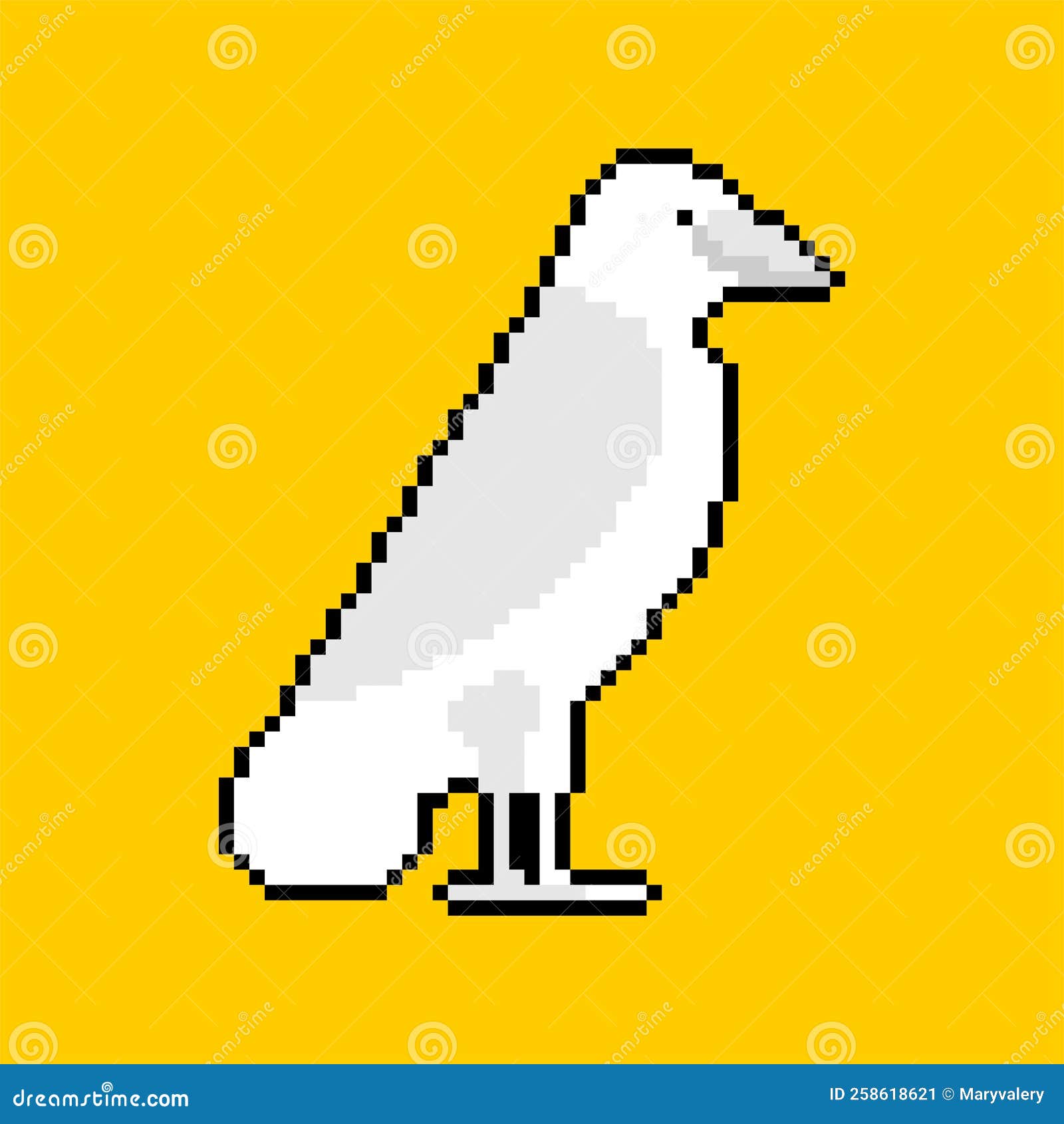 White Crow Pixel Art. 8 Bit White Raven Is A Foreign Concept, Not Ours ...
