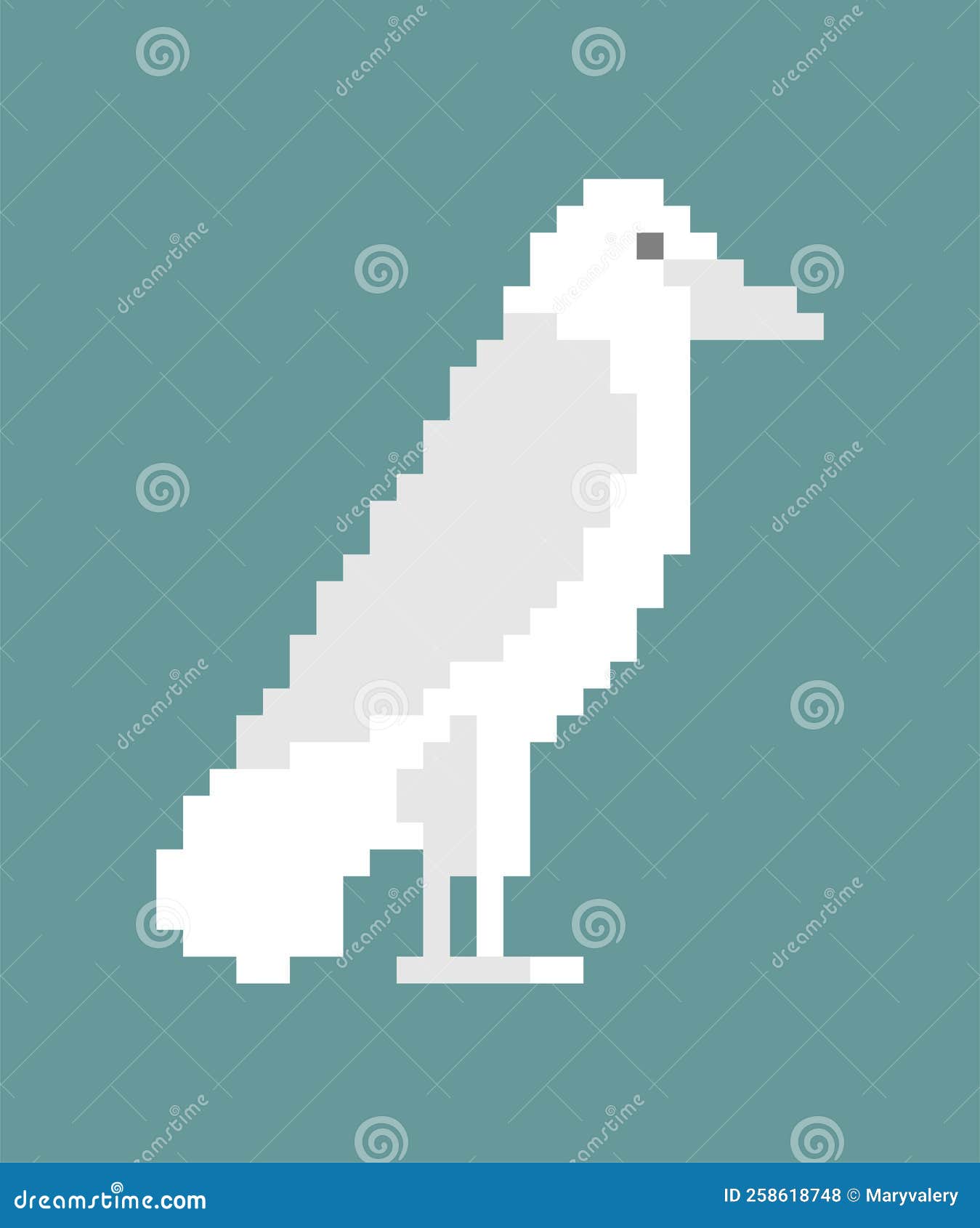White Crow Pixel Art. 8 Bit White Raven Is A Foreign Concept, Not Ours ...