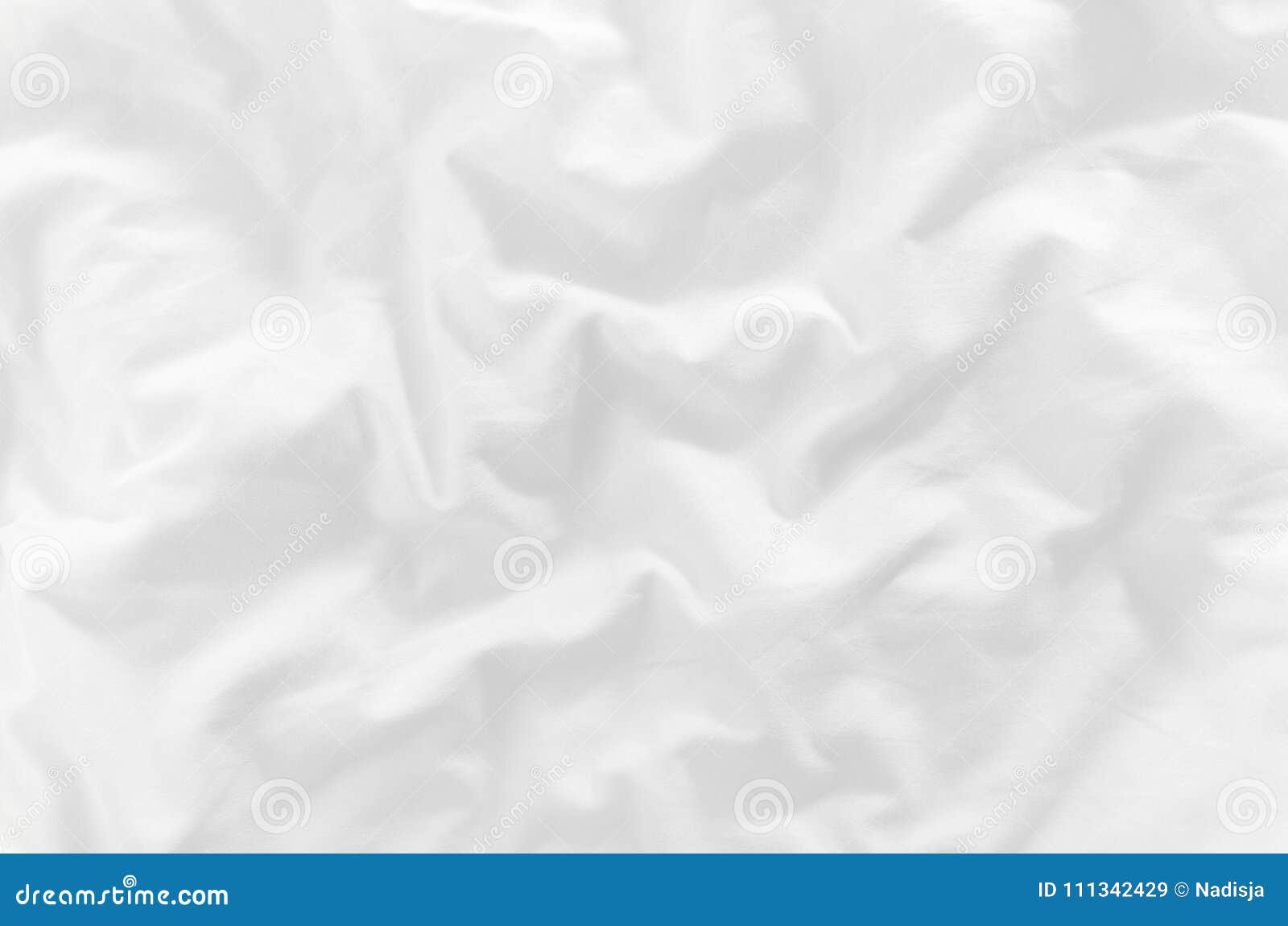 White Crumpled Bed Sheet Closeup from Above Stock Image - Image of ...