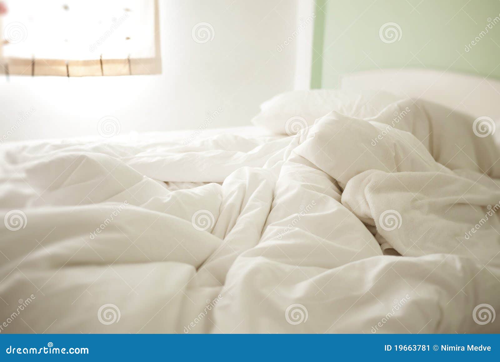 White Crumpled Morning Sheets Stock Image - Image of house, crumpled ...