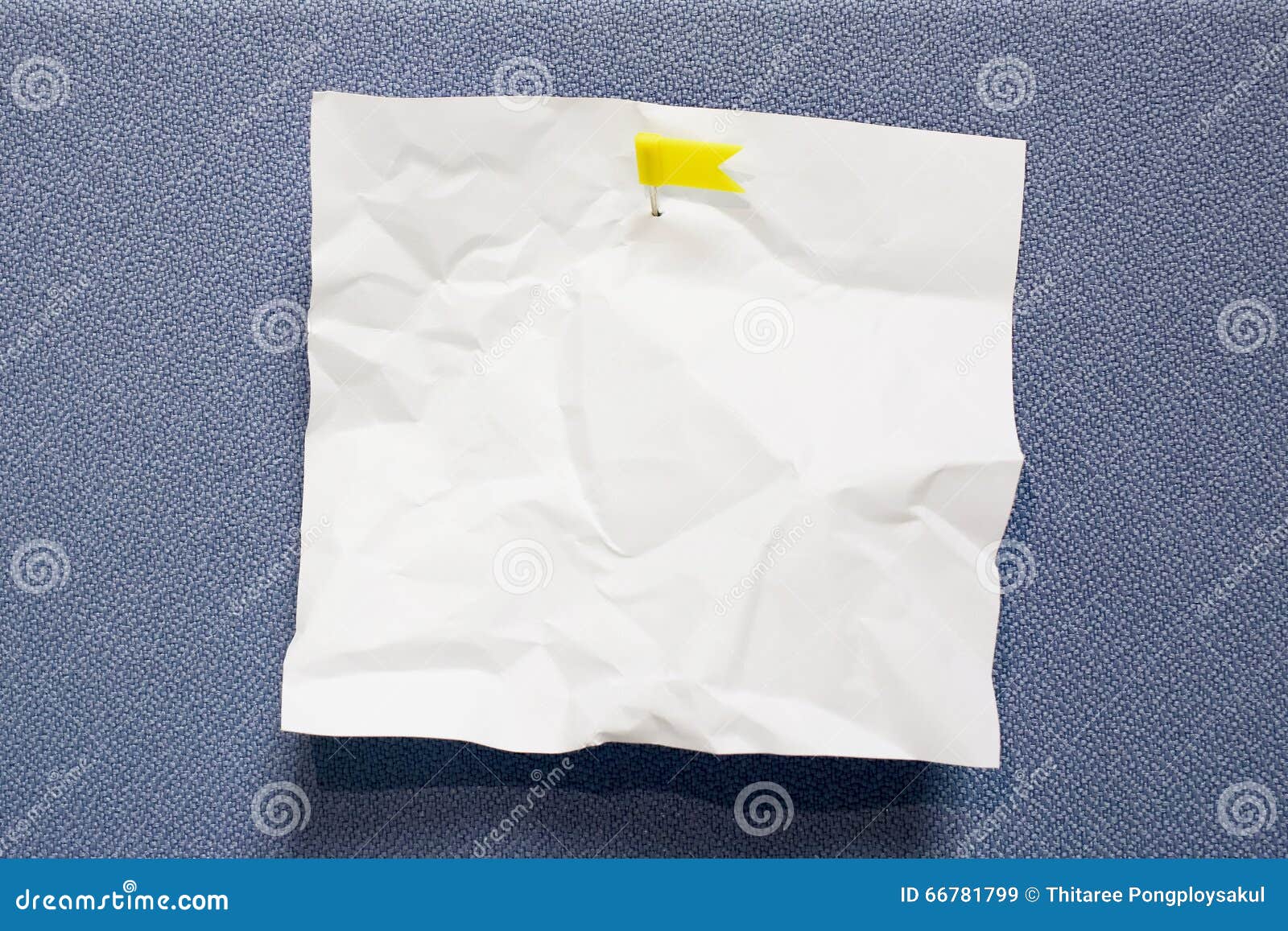 White Crumpled Paper Note Stick Stock Image - Image of drawing, work ...