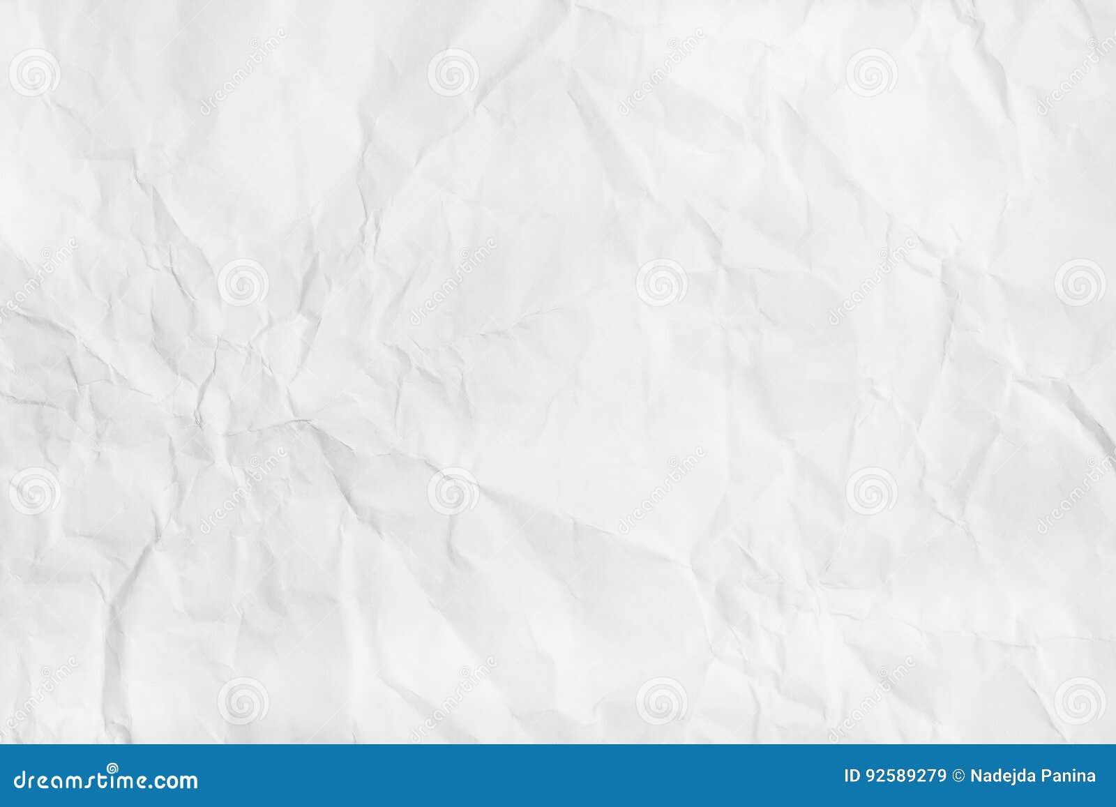 White Crumpled Paper Texture. Flat Lay, Top View. Stock Image - Image ...