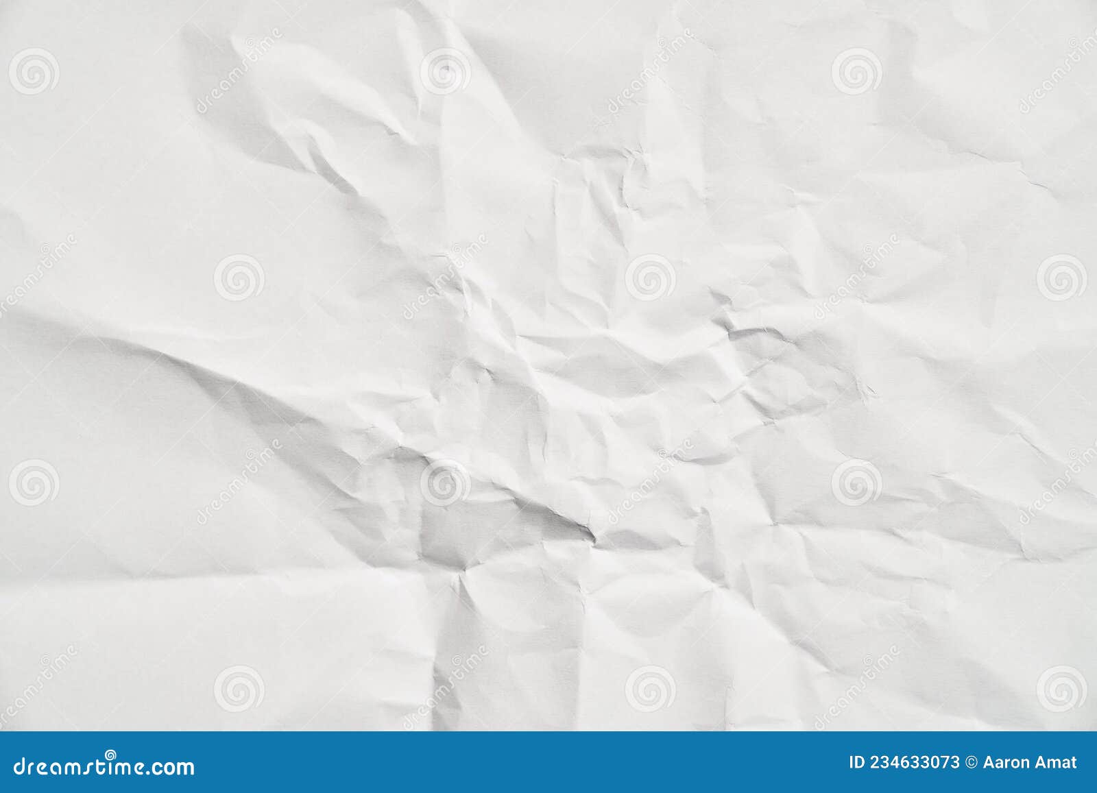 White Crumpled Paper Texture with Wrinkles Stock Image - Image of ...