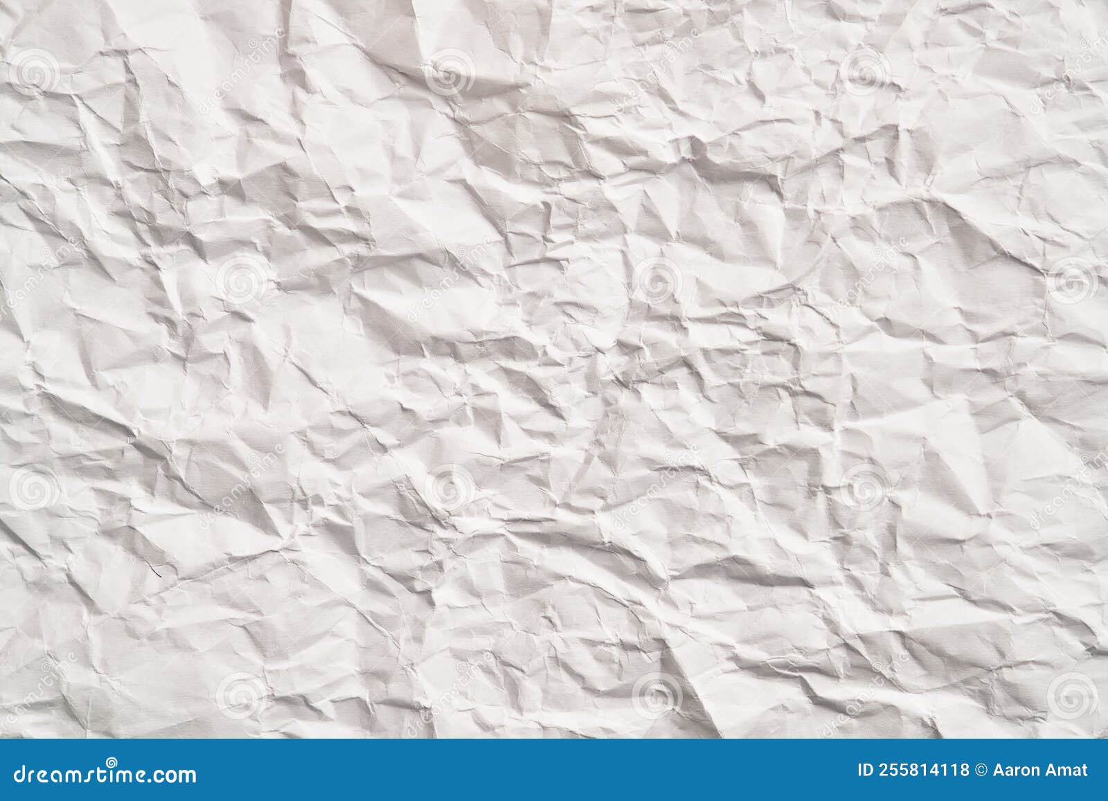 White Crumpled Paper Texture with Wrinkles Stock Photo - Image of ...