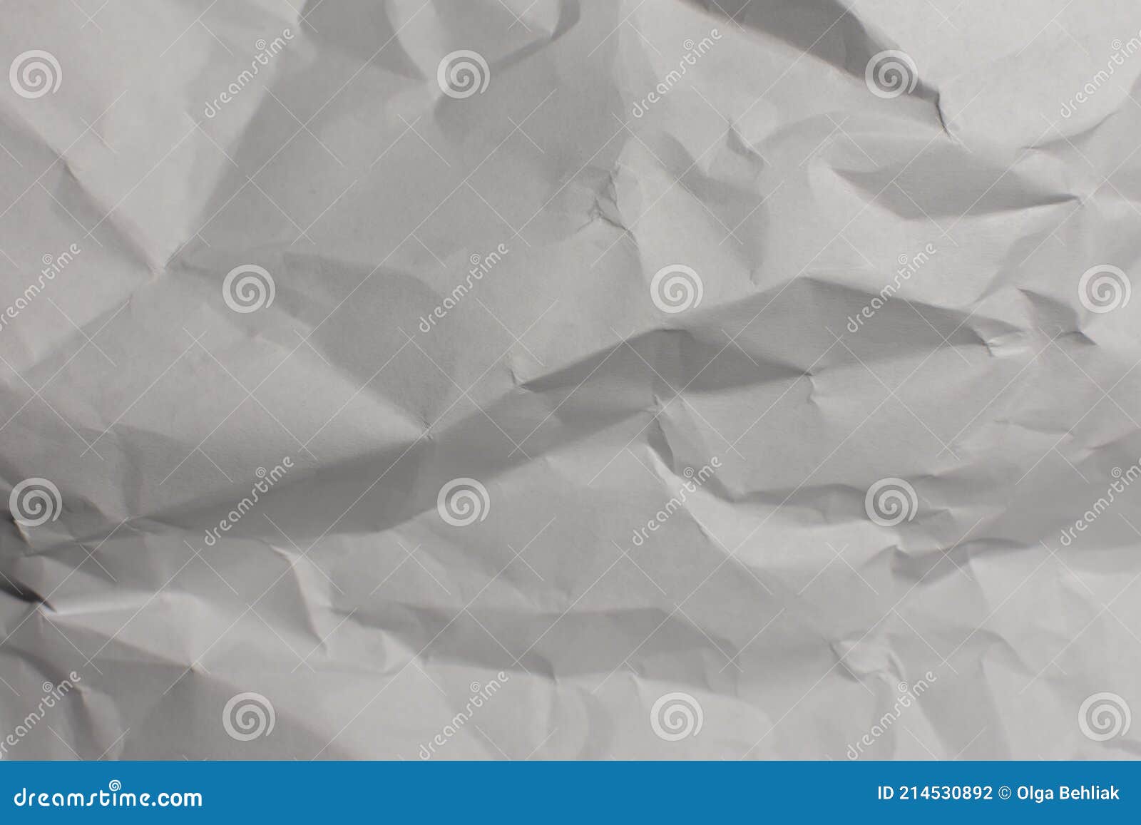 White Crumpled Sheet of Paper. Stock Photo - Image of blank, gray ...