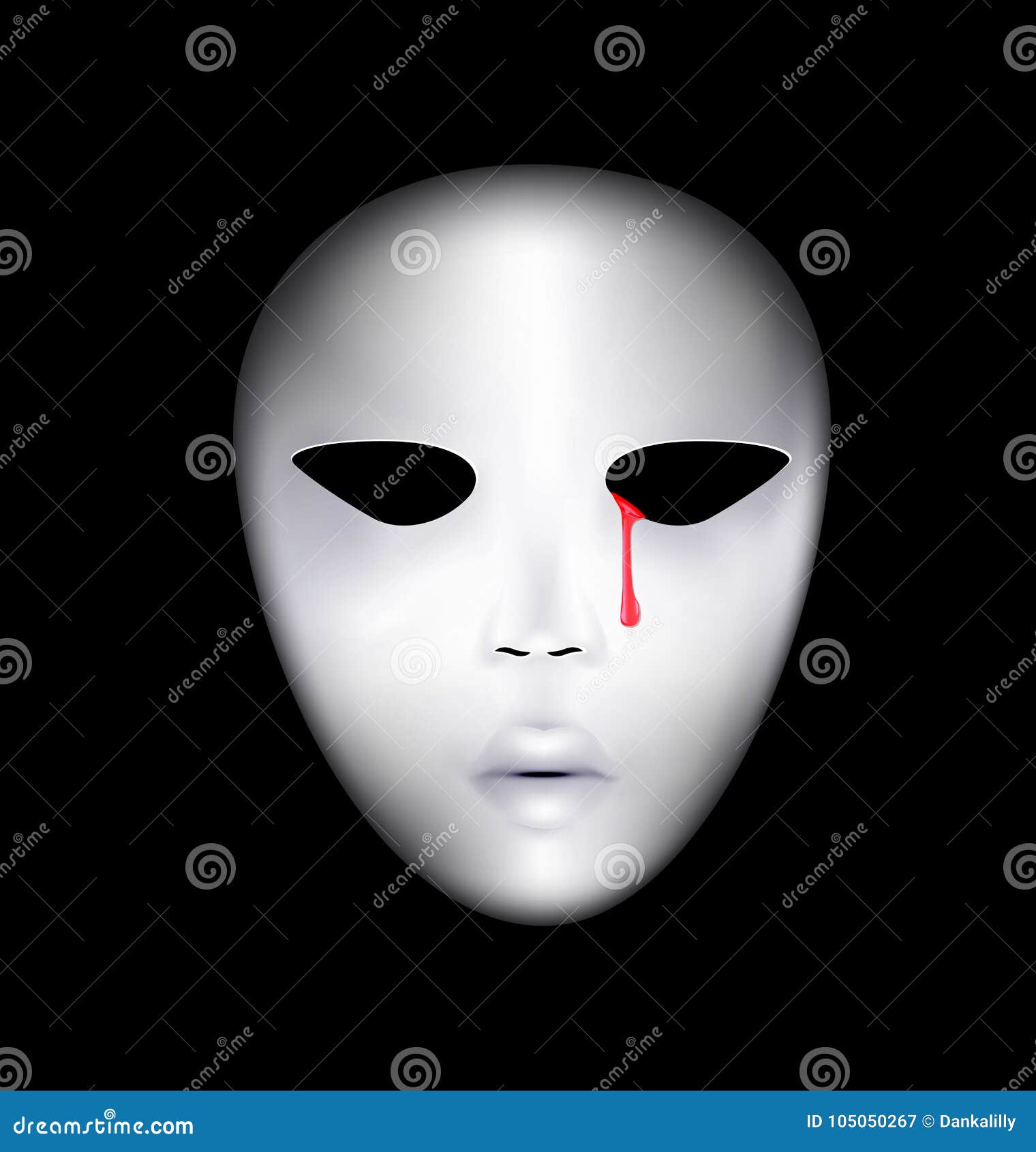 White crying mask stock vector. Illustration of dramatics - 105050267