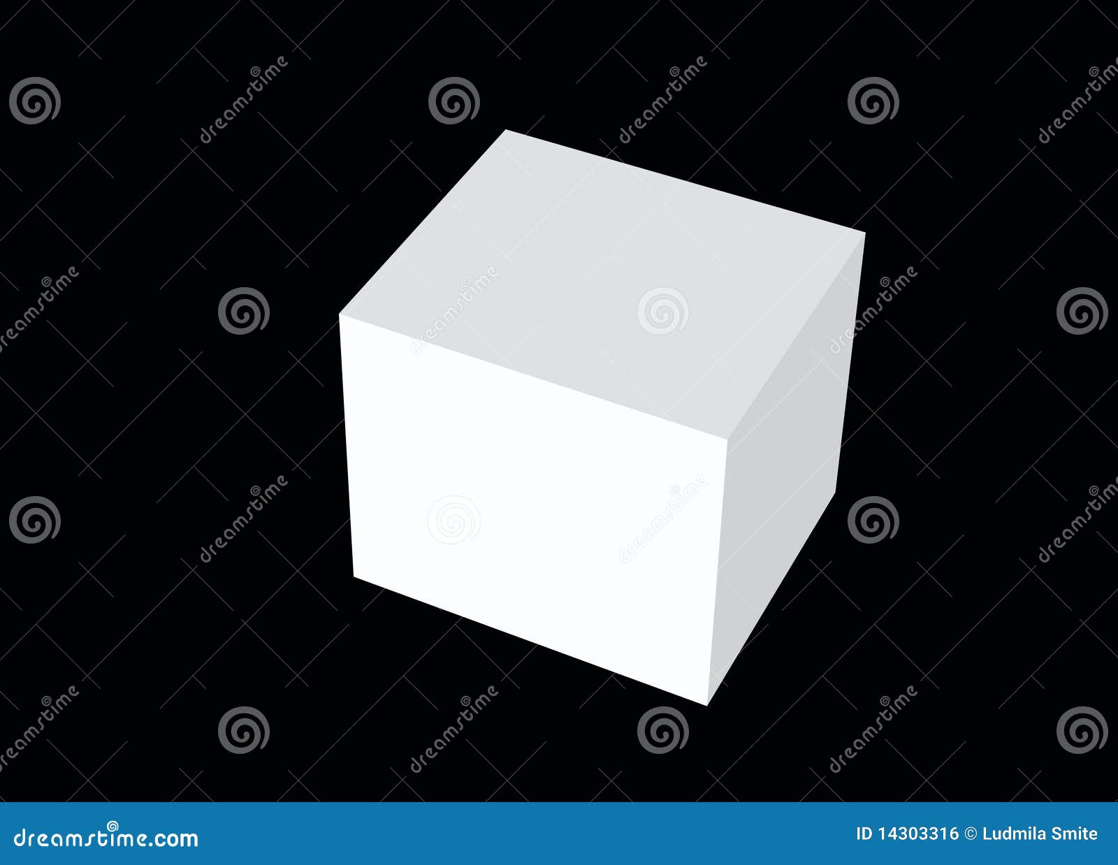 White cube. stock photo. Image of dimensional, objects - 14303316