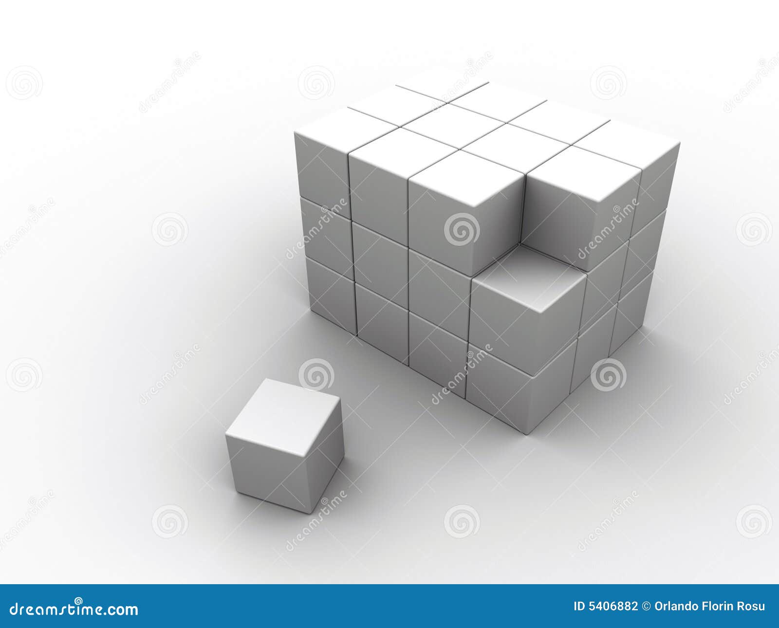White cube stock illustration. Illustration of exclusive - 5406882