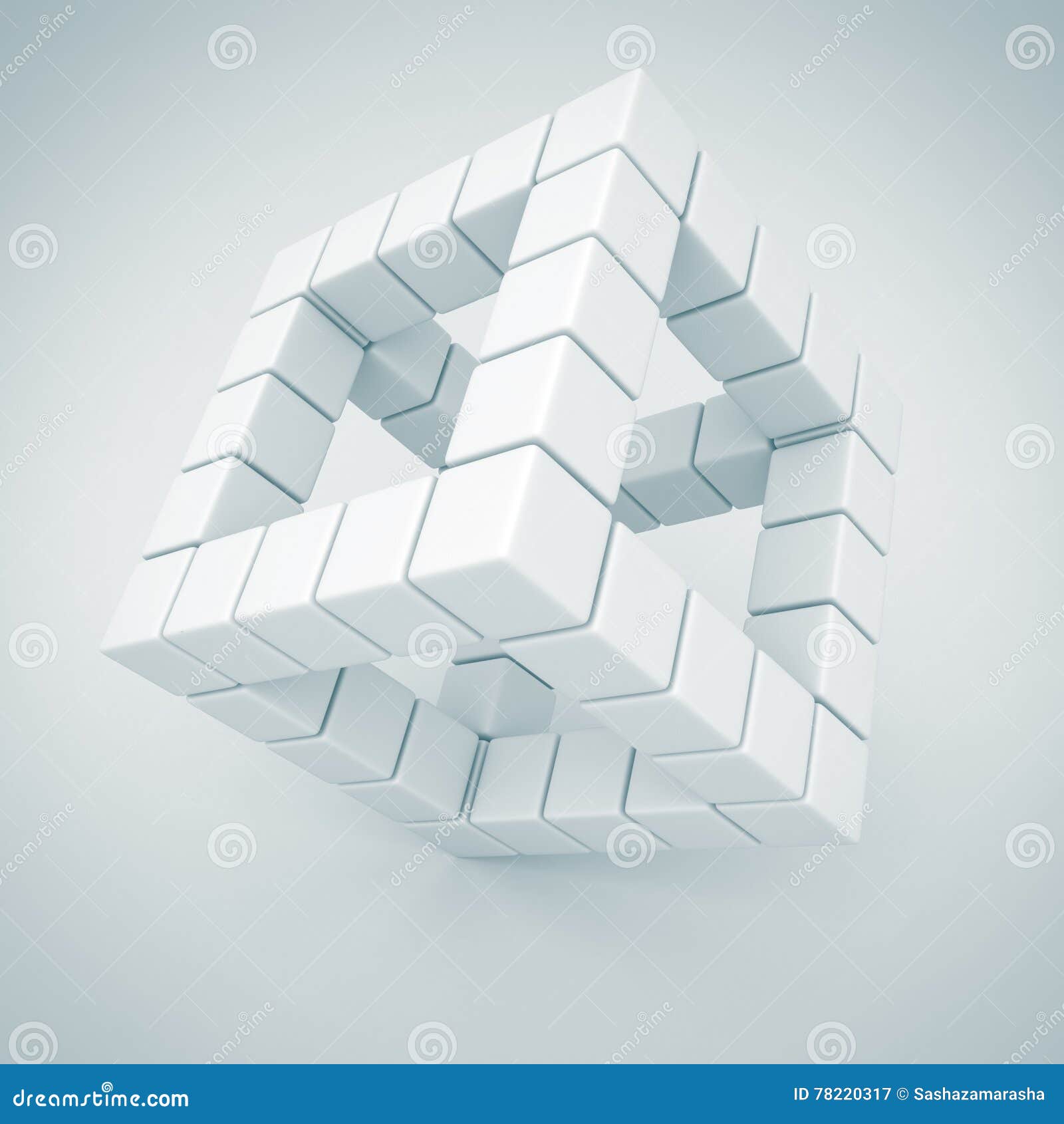 White Cube Blocks Construction Business Icon Stock Illustration ...