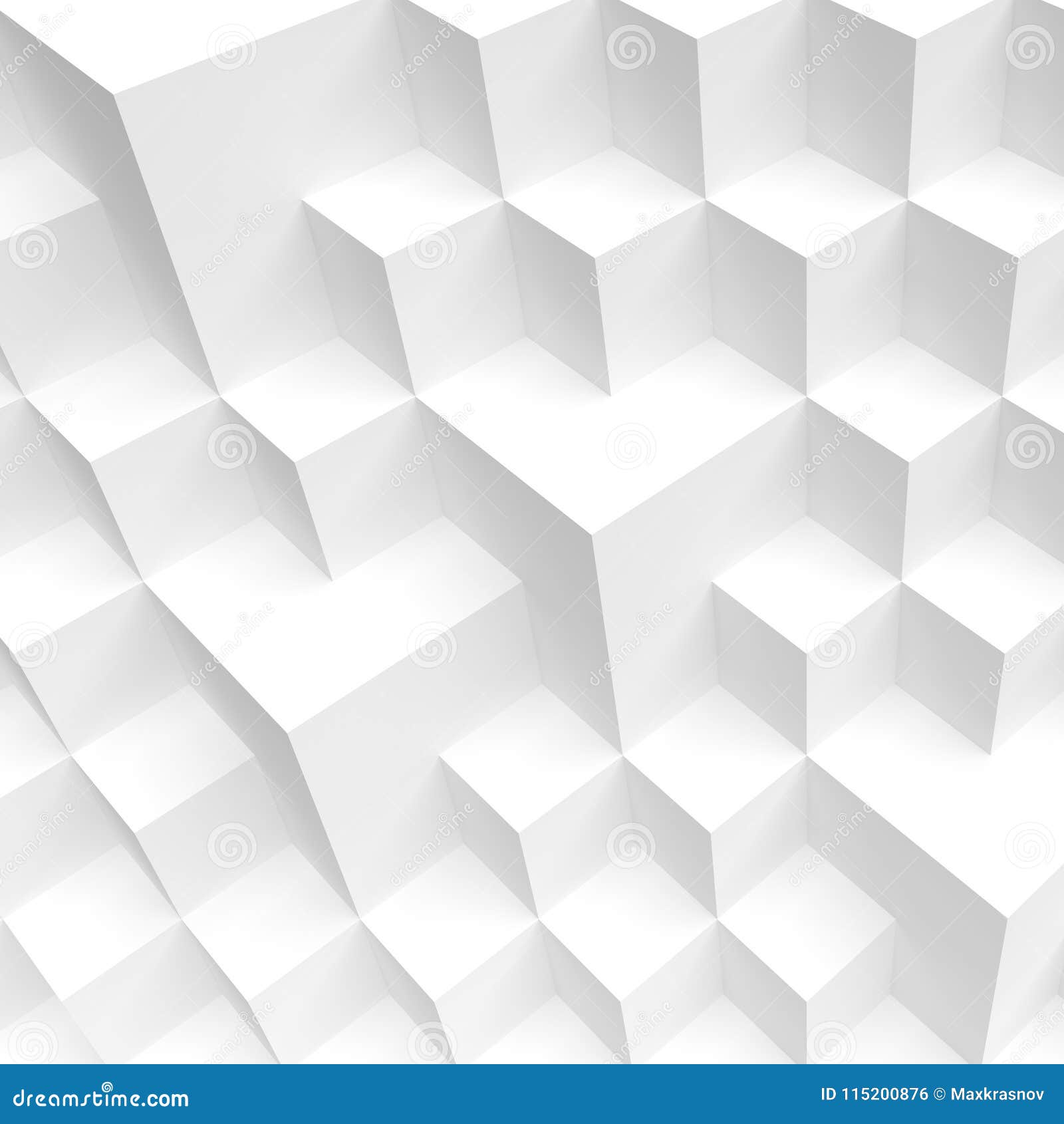 White Cube Construction. Creative Industrial Concept Stock Illustration ...