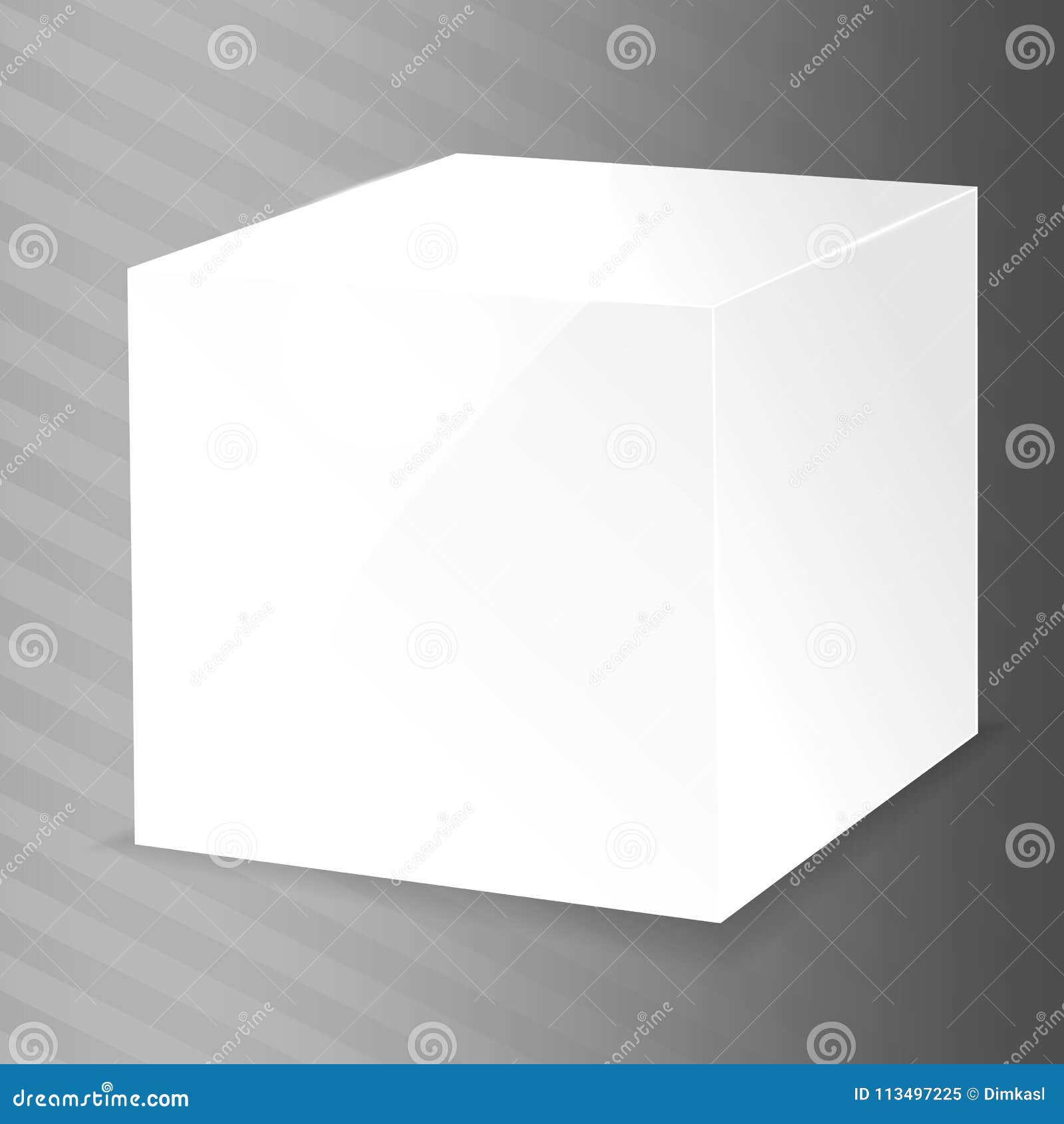 White Cube. Vectror Illustration. Stock Vector - Illustration of ...
