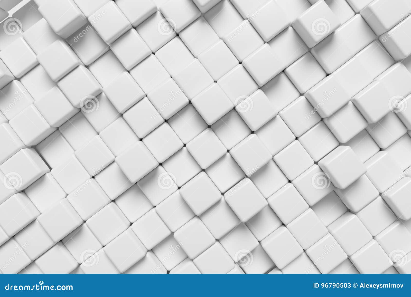 White Cubes Abstract 3d Background Stock Illustration - Illustration of ...