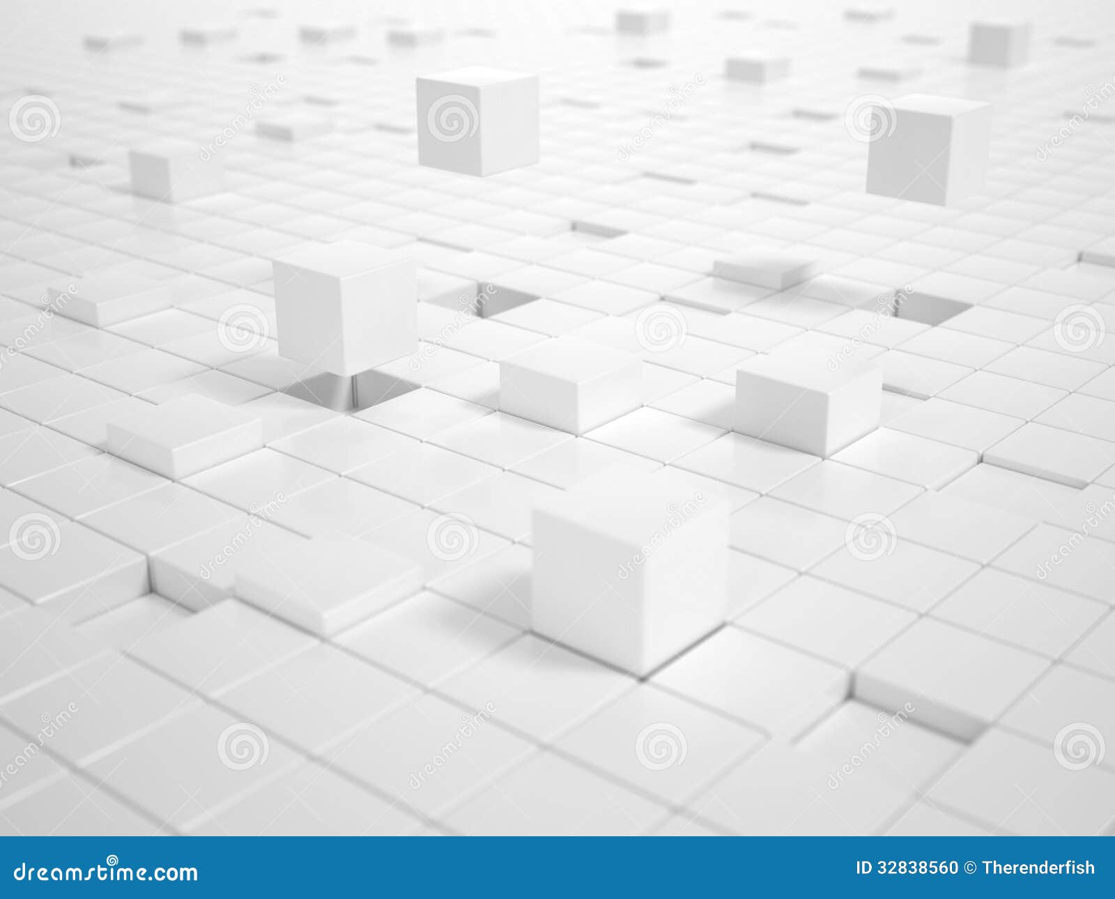 White Cubes Building a Platform Stock Illustration - Illustration of ...