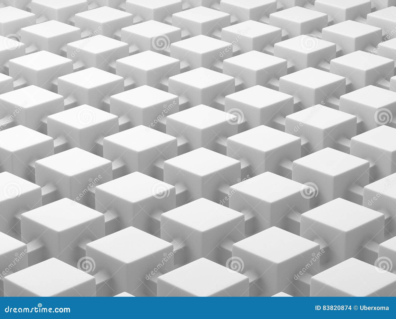 White Cubes Connected by Links. Connected Cubes Network Concept ...
