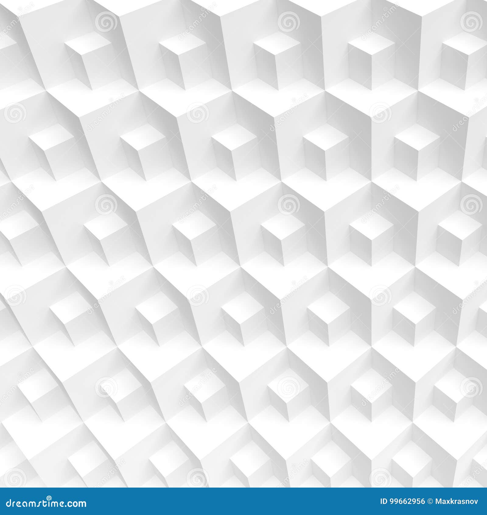 White Cubes Construction. Creative Industrial Design Stock Illustration ...