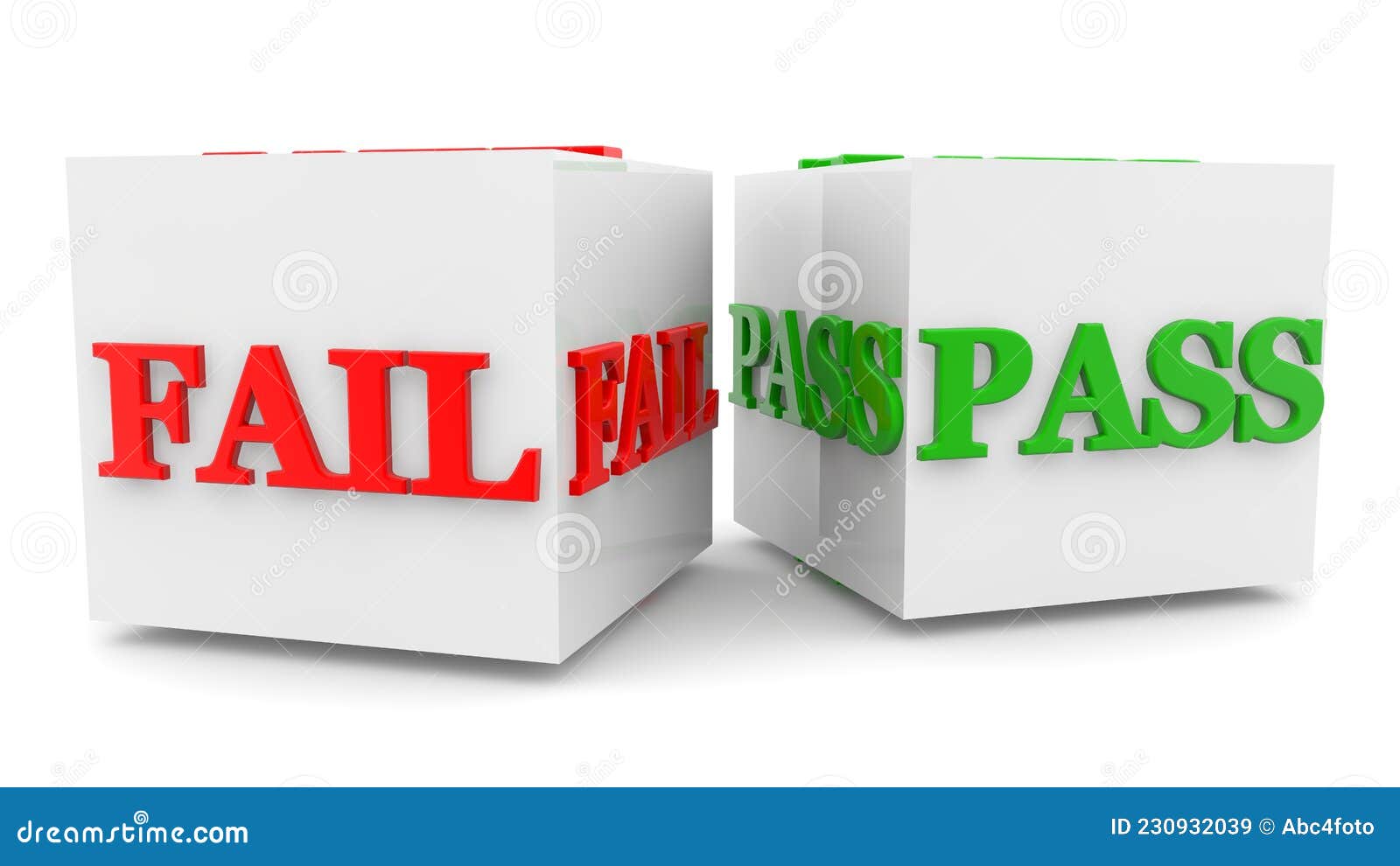 Fail And Pass As Different Choices In Life - Pictured As Words Fail ...