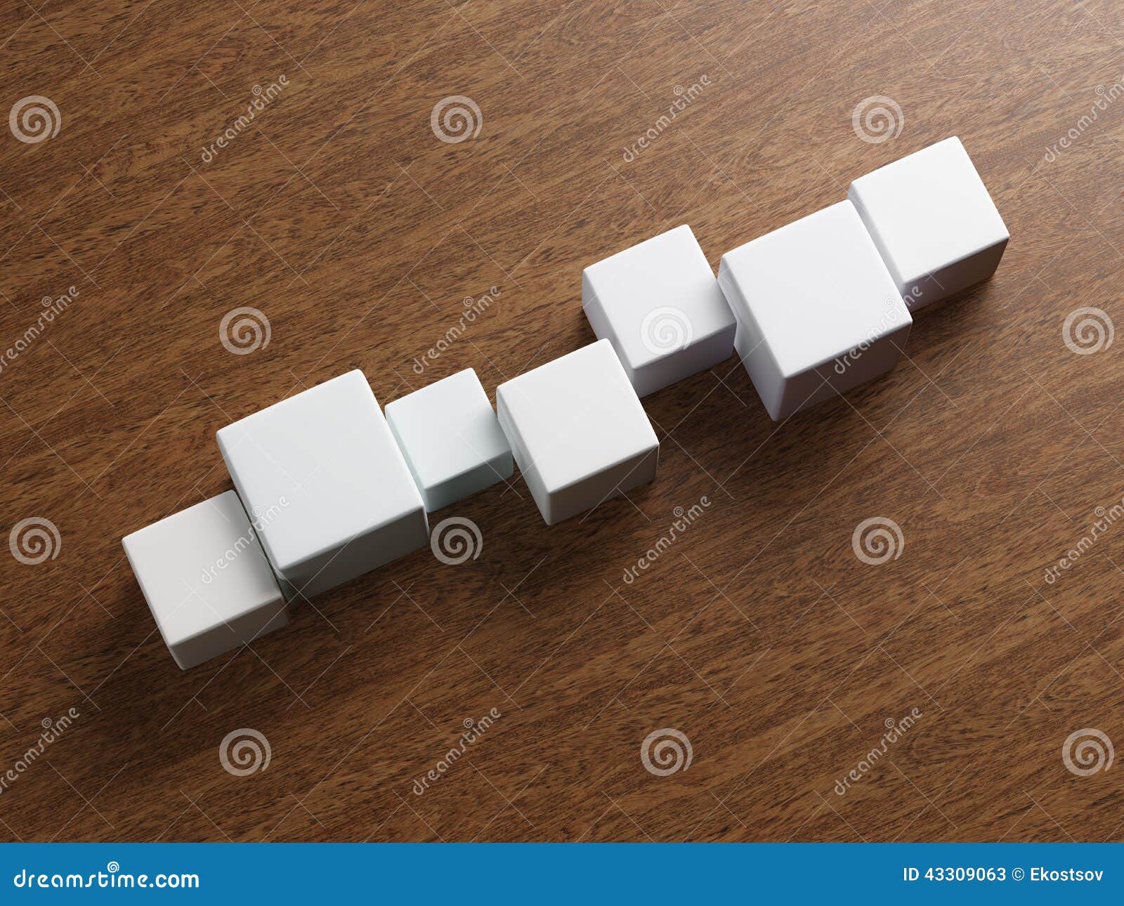 White cubes on table stock illustration. Illustration of graphic - 43309063