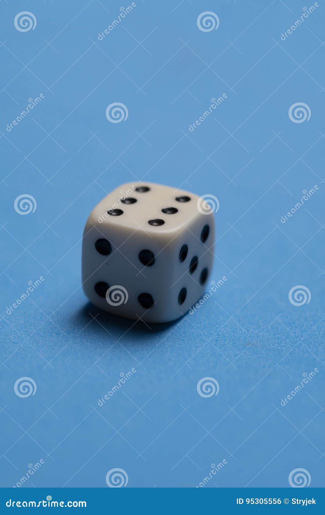 White cubic dice over blue stock photo. Image of blue - 95305556