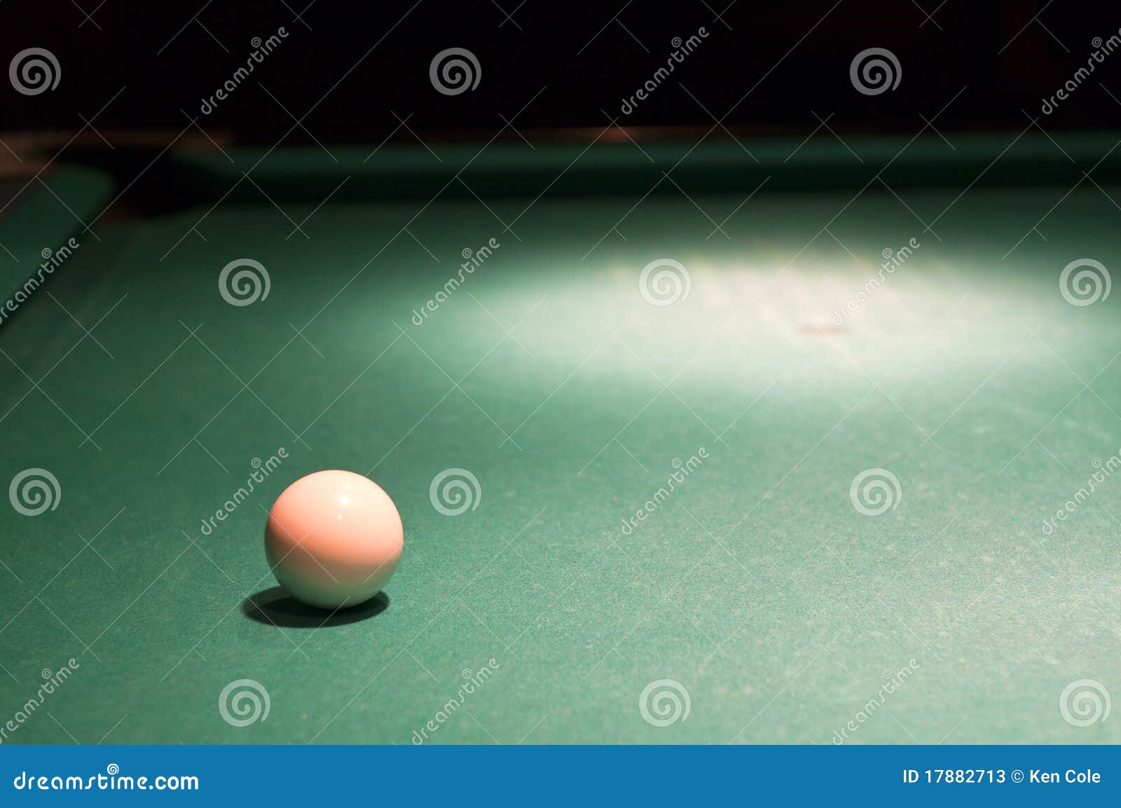 White Cue Ball on Pool Table Stock Image - Image of table, details ...