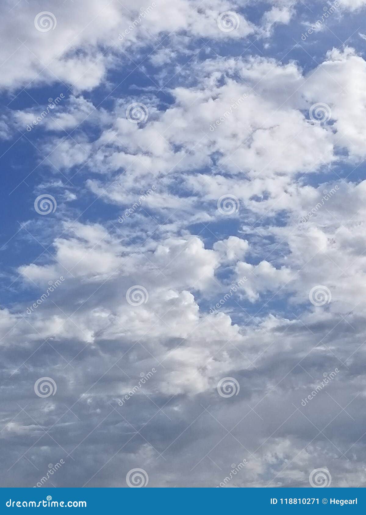 White Cumulus Clouds Against a Deep Blue Sky Perfect As a Replacement ...