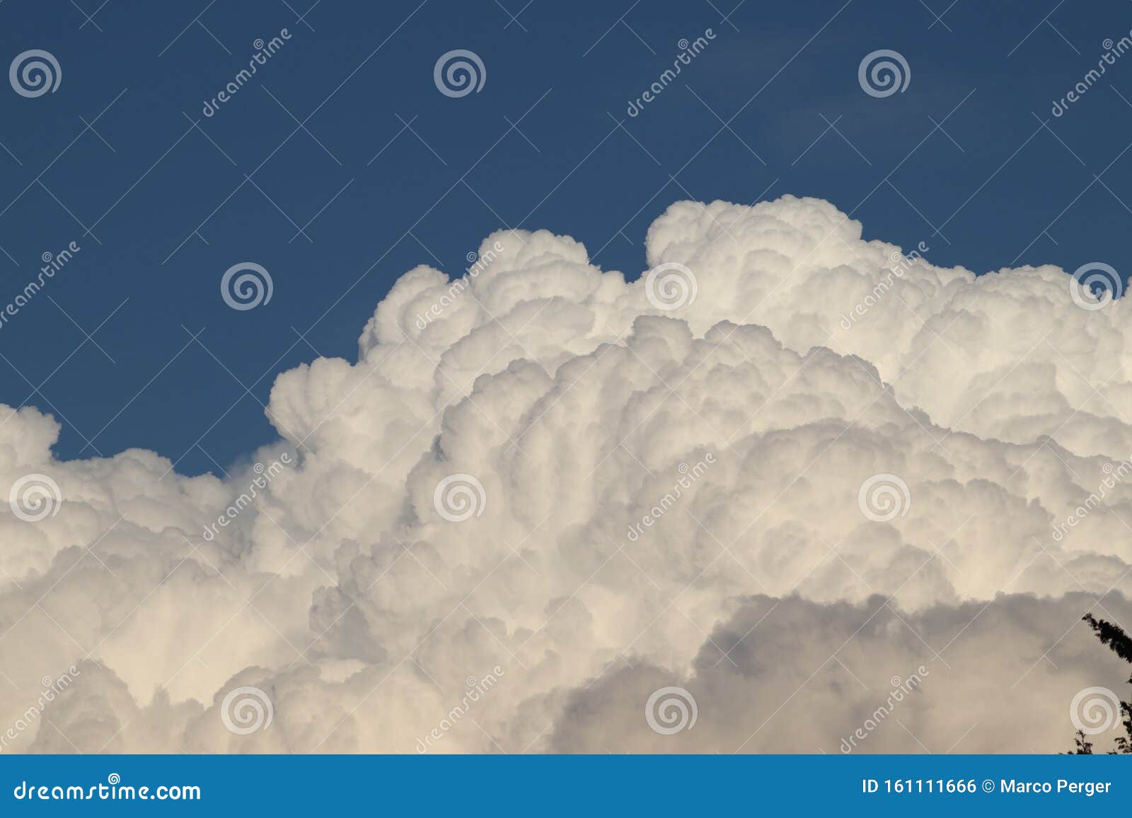 White Cumulus Clouds and Beautiful Blue Sky and Abstract Background ...
