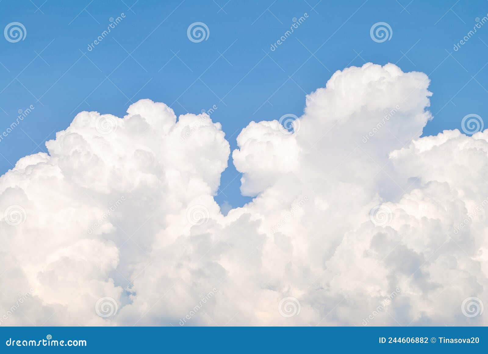White Cumulus Clouds on Cloudscape. Beautiful Huge Soft Cloud Formation ...
