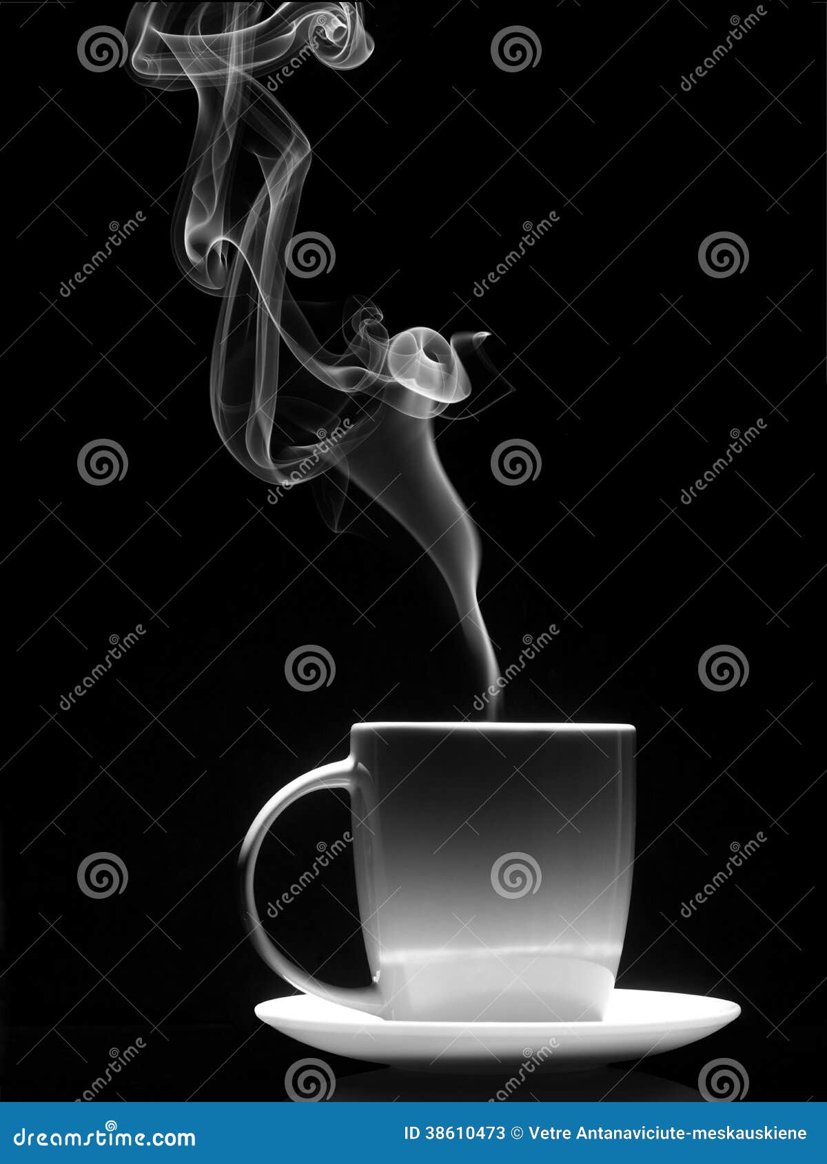 White Cup of Coffee with a Dense Smoke Stock Image - Image of beverage ...