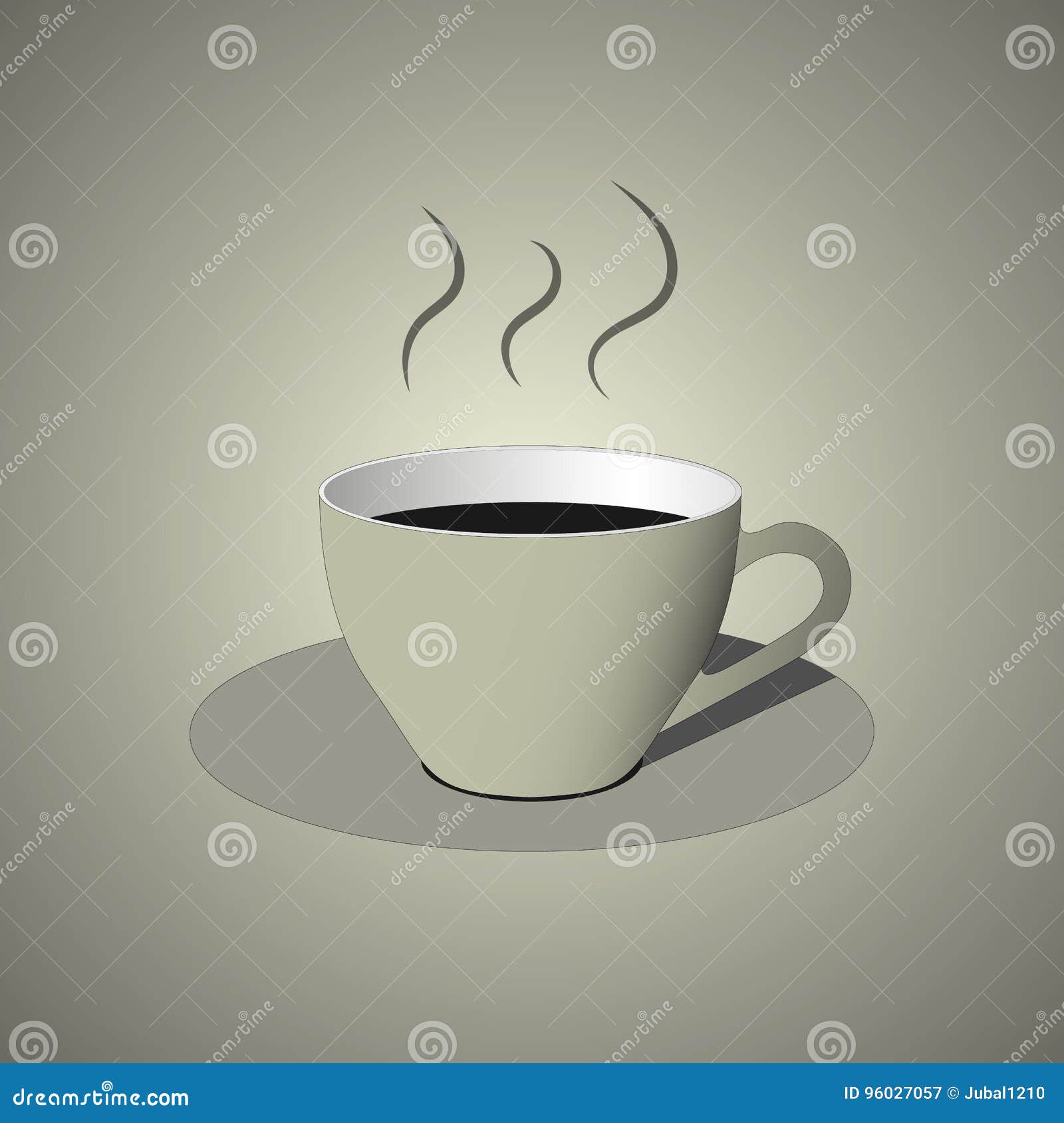 White cup of coffee icon stock vector. Illustration of bean - 96027057