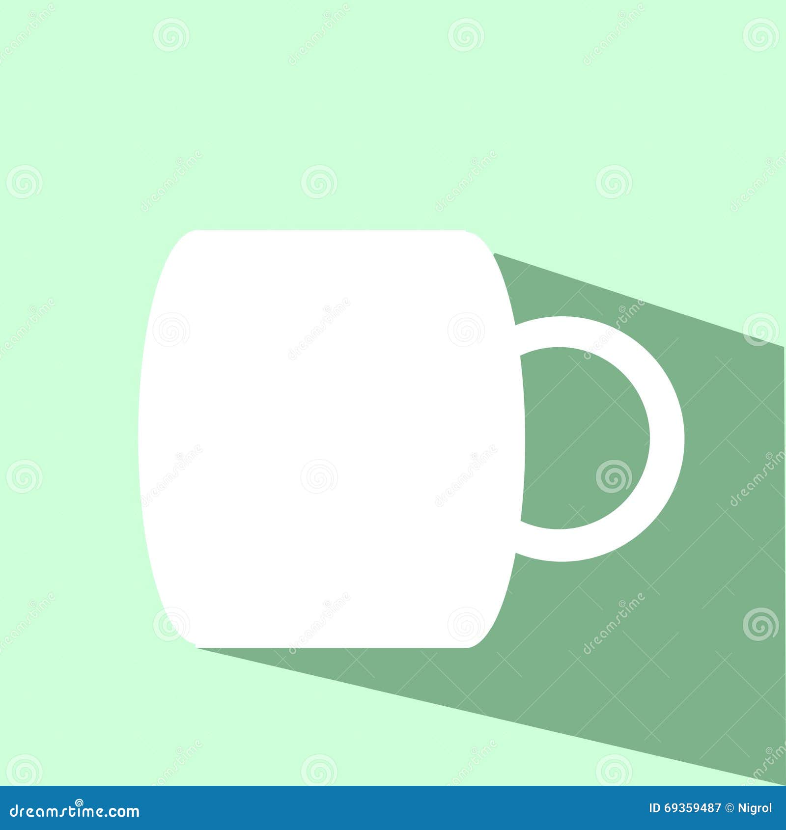White Cup Flat Vector Icon stock illustration. Illustration of icon ...