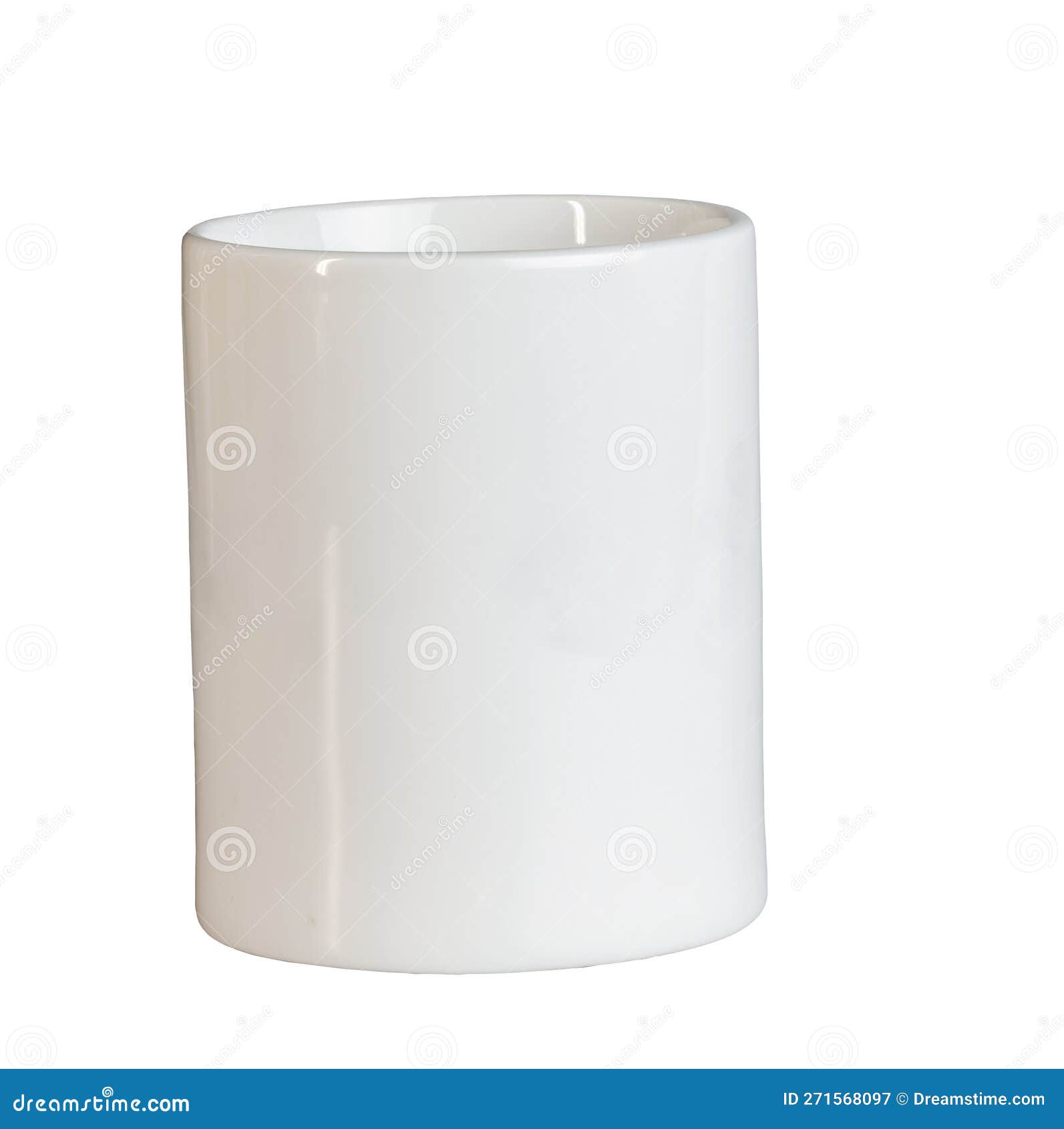 White Cup Isolate. Side View Stock Image - Image of space, ceramic ...
