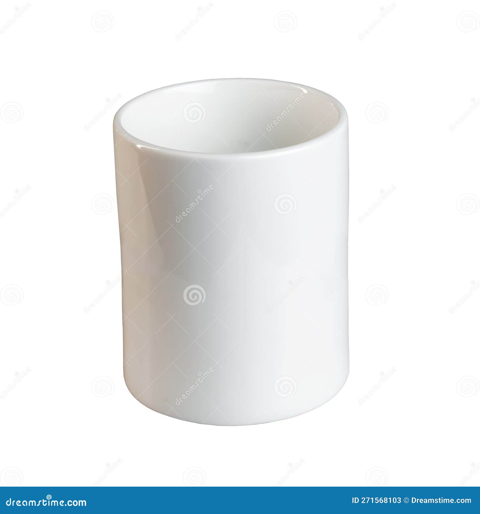 White Cup Isolate. Side View Stock Image - Image of reflection ...