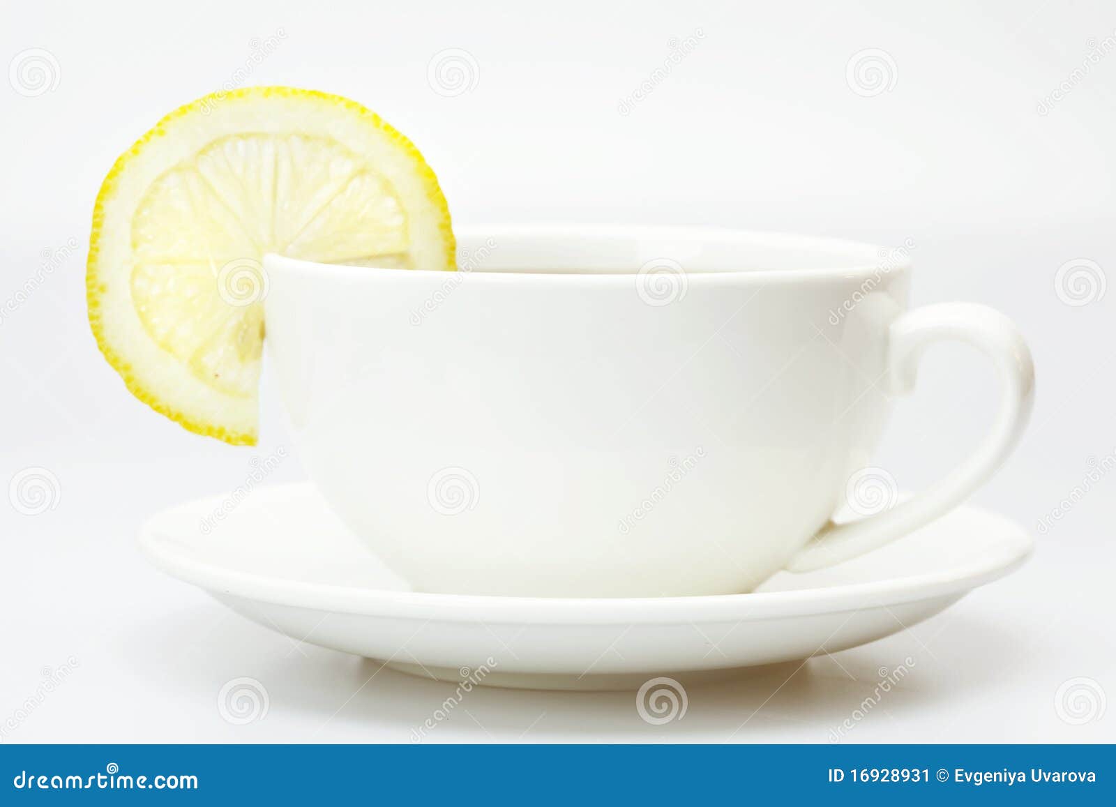 White cup and lemon stock image. Image of drinks, lifestyle - 16928931