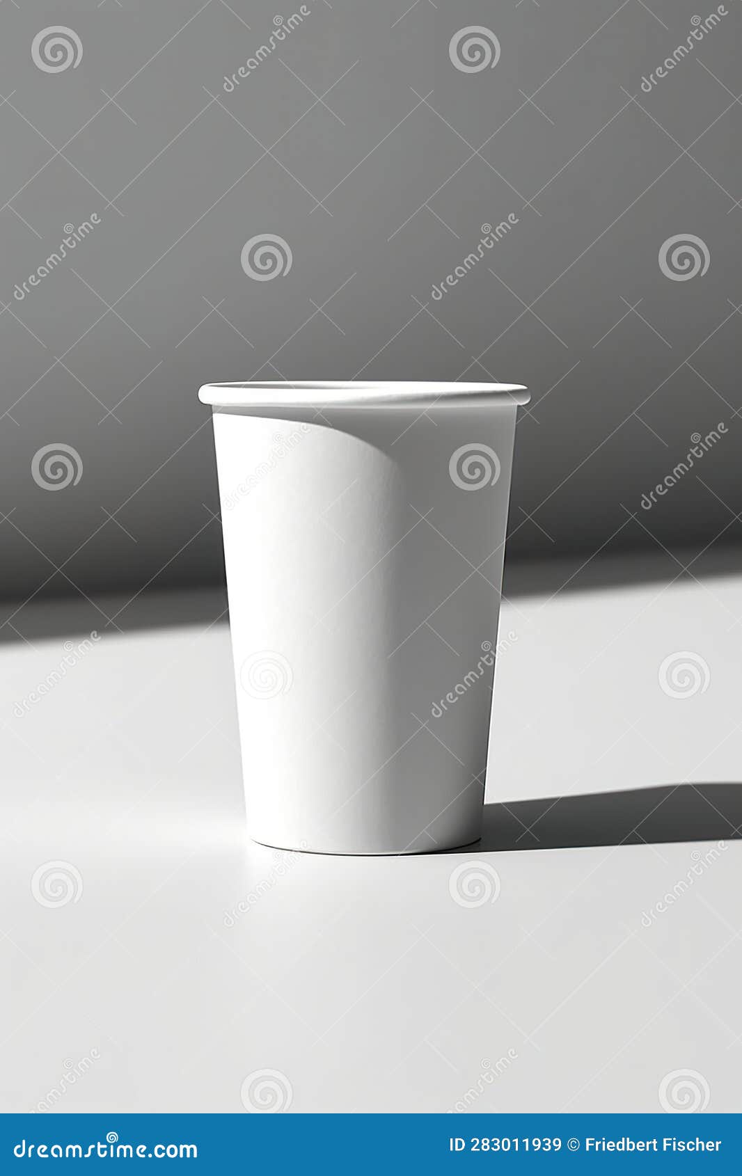 A White Cup Sitting on Top of a Table. Generative AI Image. Mockup ...