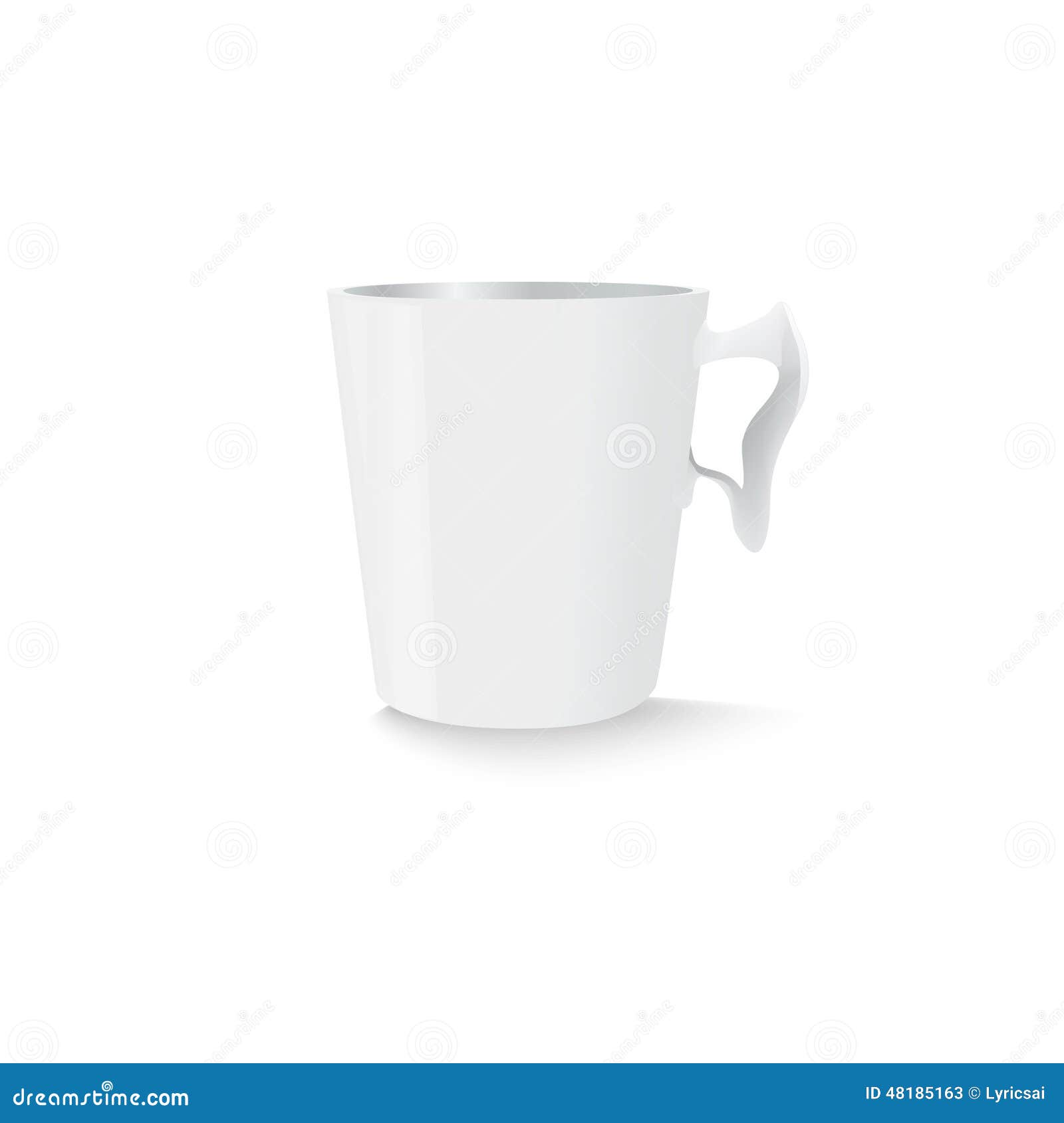 White cup template stock vector. Illustration of beverage - 48185163