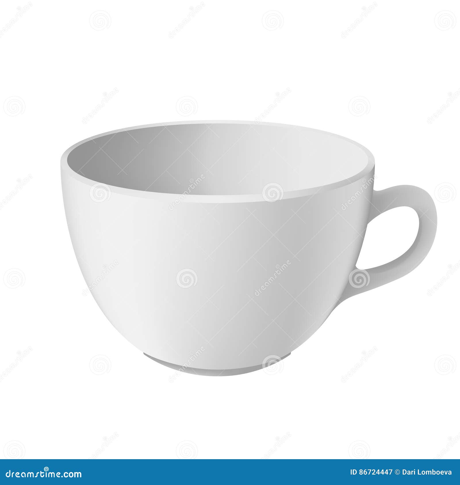 White Cup Template. Ready for Your Design Picture Mock Up Vector EPS10 ...