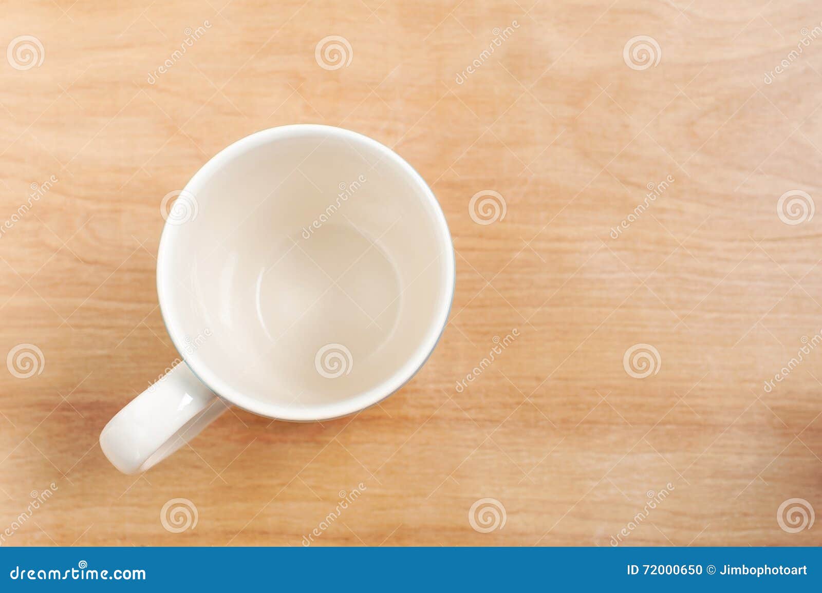 White Cup Top View on Wooden Stock Photo - Image of wooden, ceramic ...