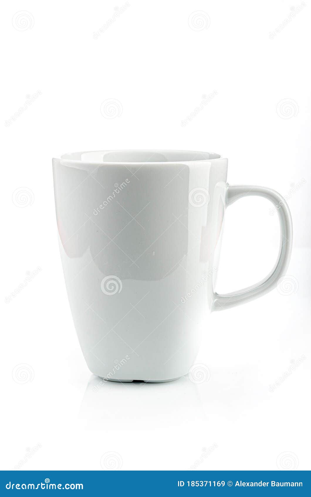 A White Cup on a White Background, Isolated Stock Image - Image of ...