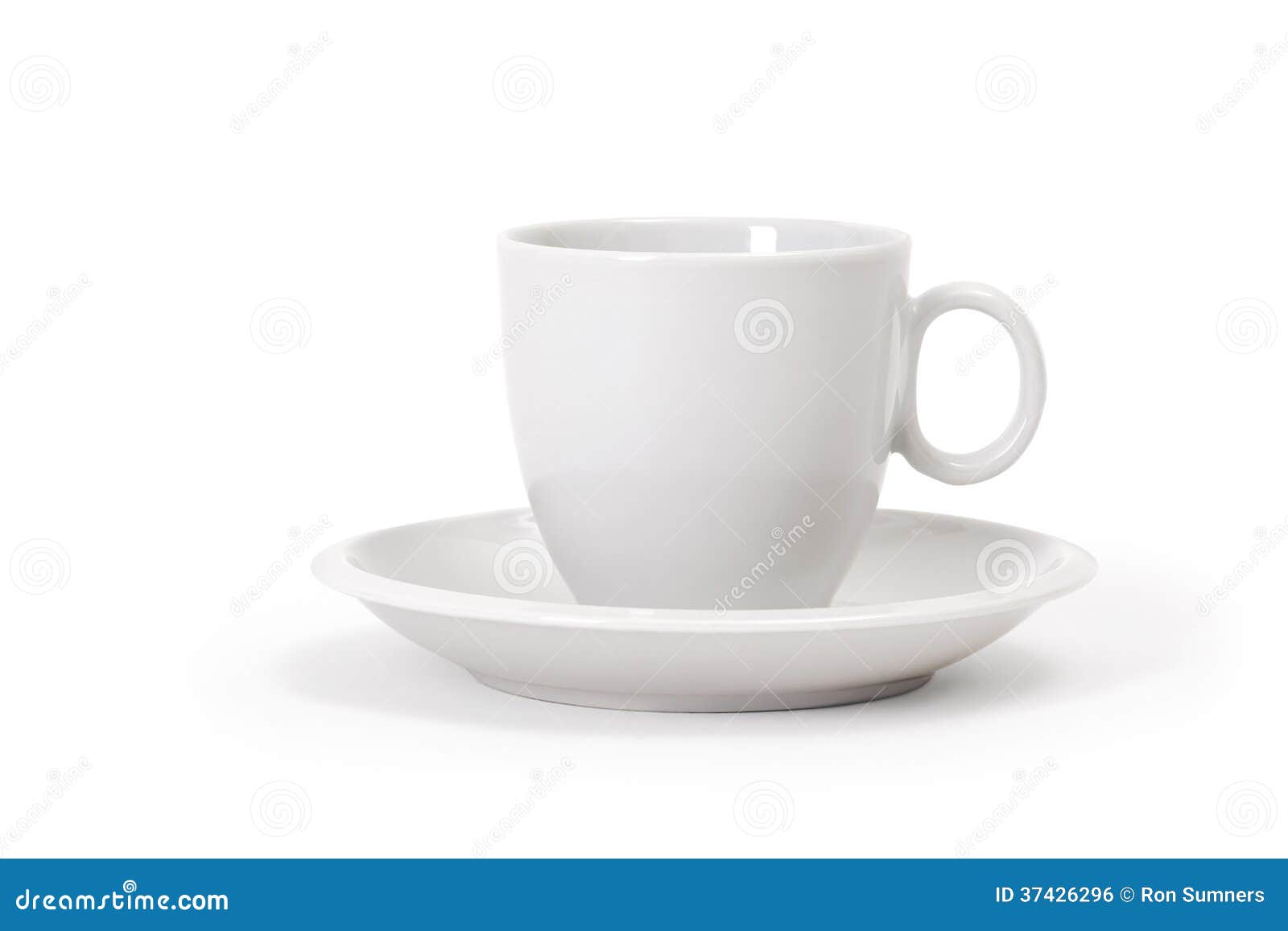 White Cup on White Background Stock Photo - Image of drink, coffee ...