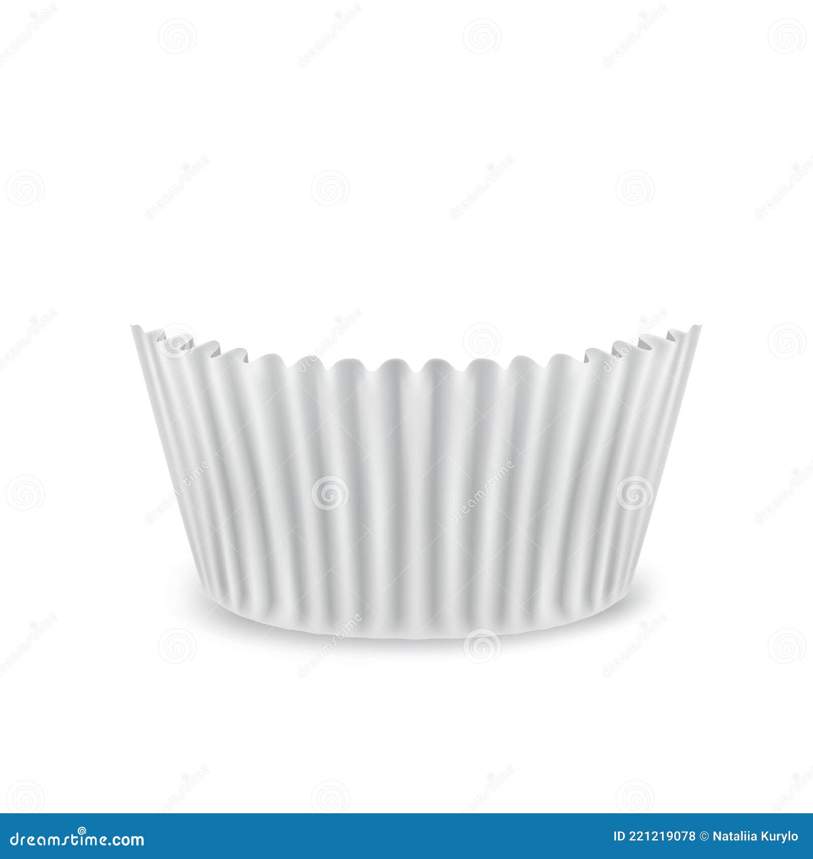 White Cupcake Paper Cup, Blank Template for Design Stock Vector ...