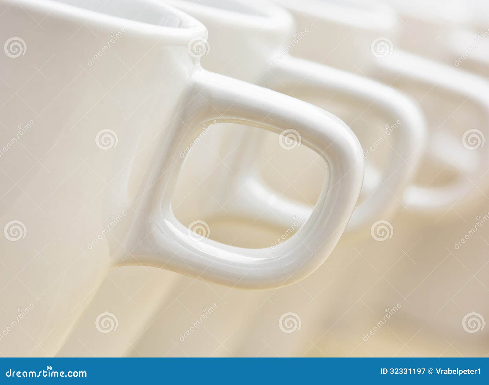 White cups with handles stock image. Image of beverage - 32331197