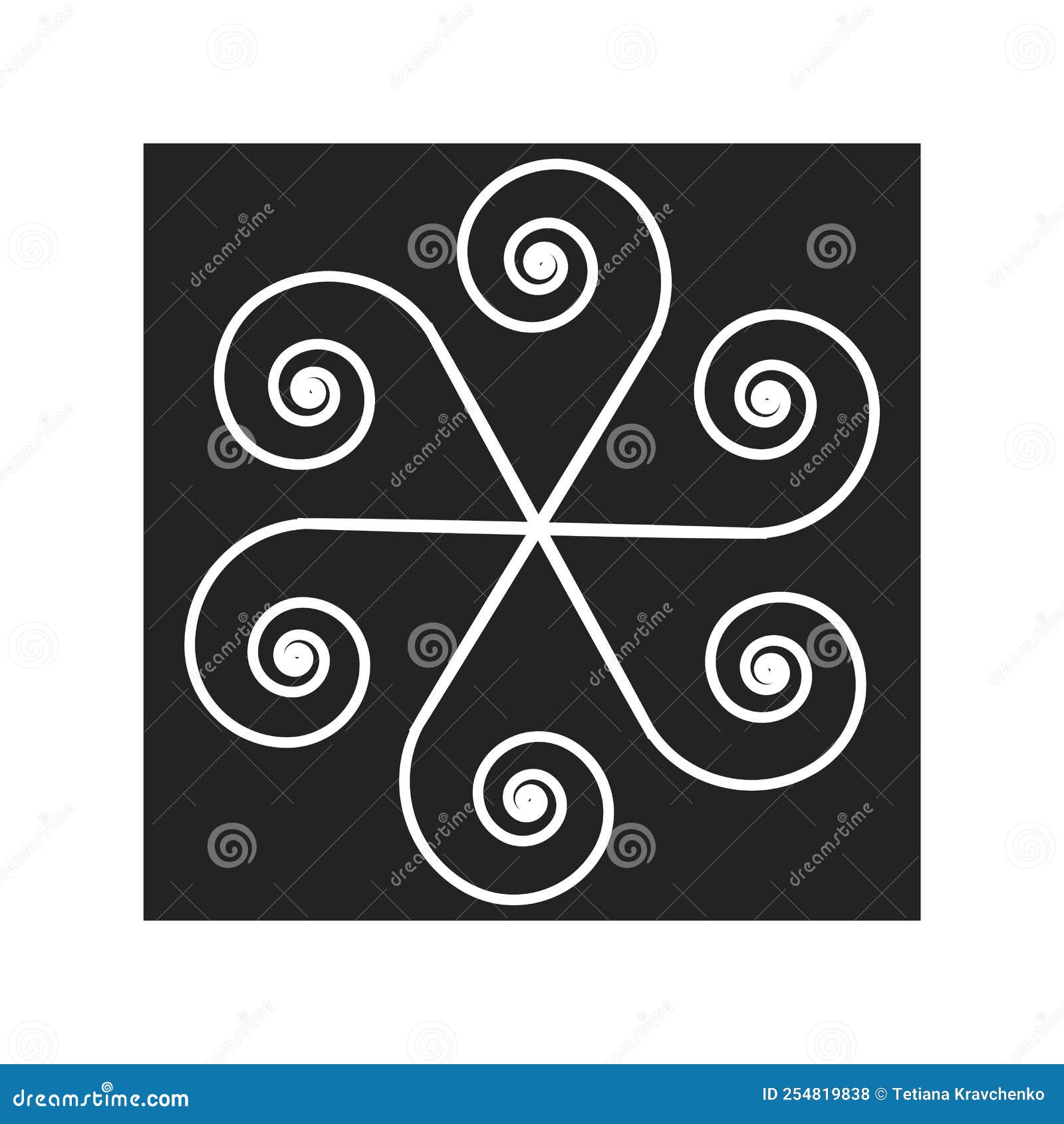 White Curl for Decorative Design. Vector Illustration. Stock Image ...