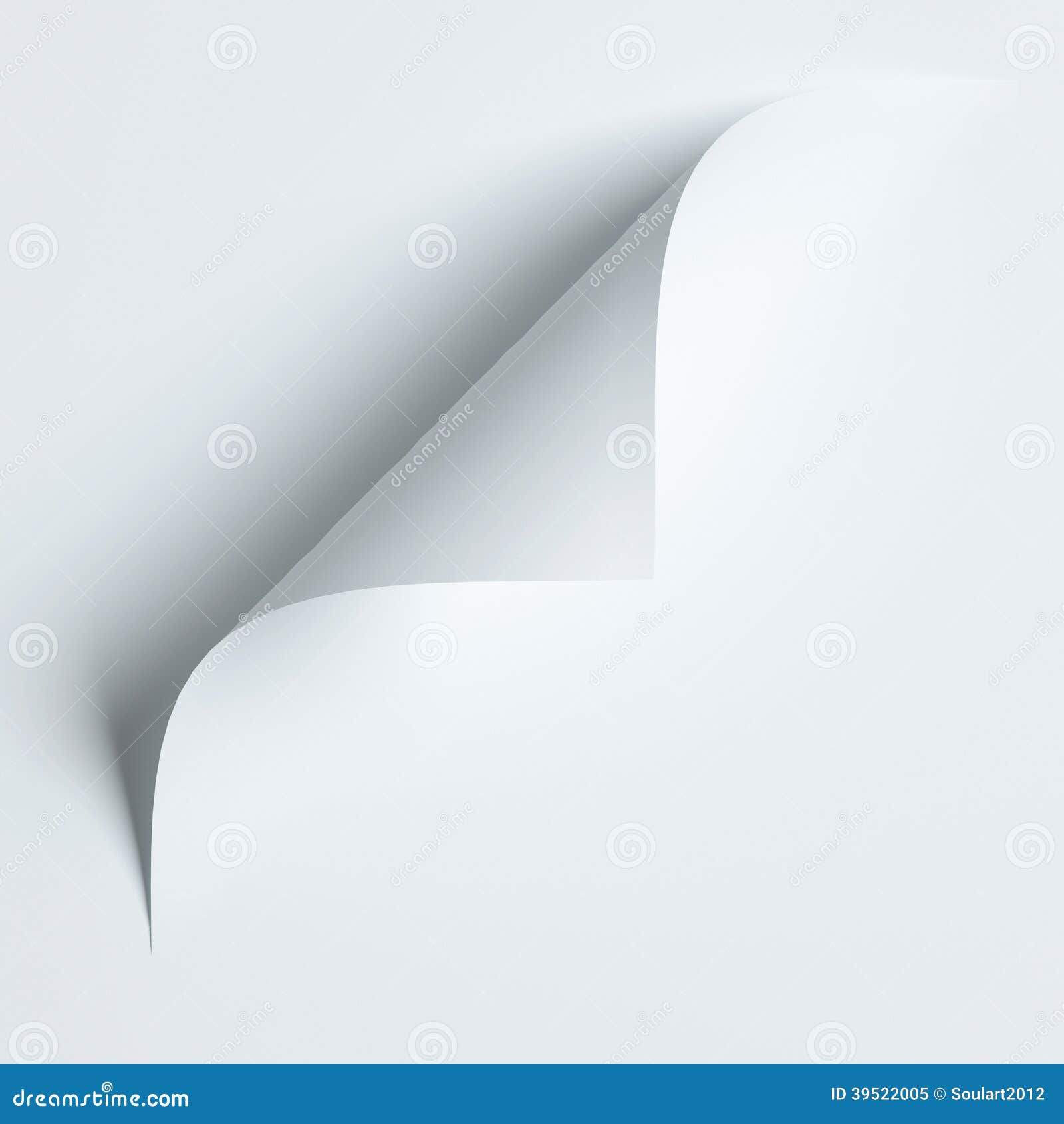White Curled Paper Corner on White Stock Illustration - Illustration of ...