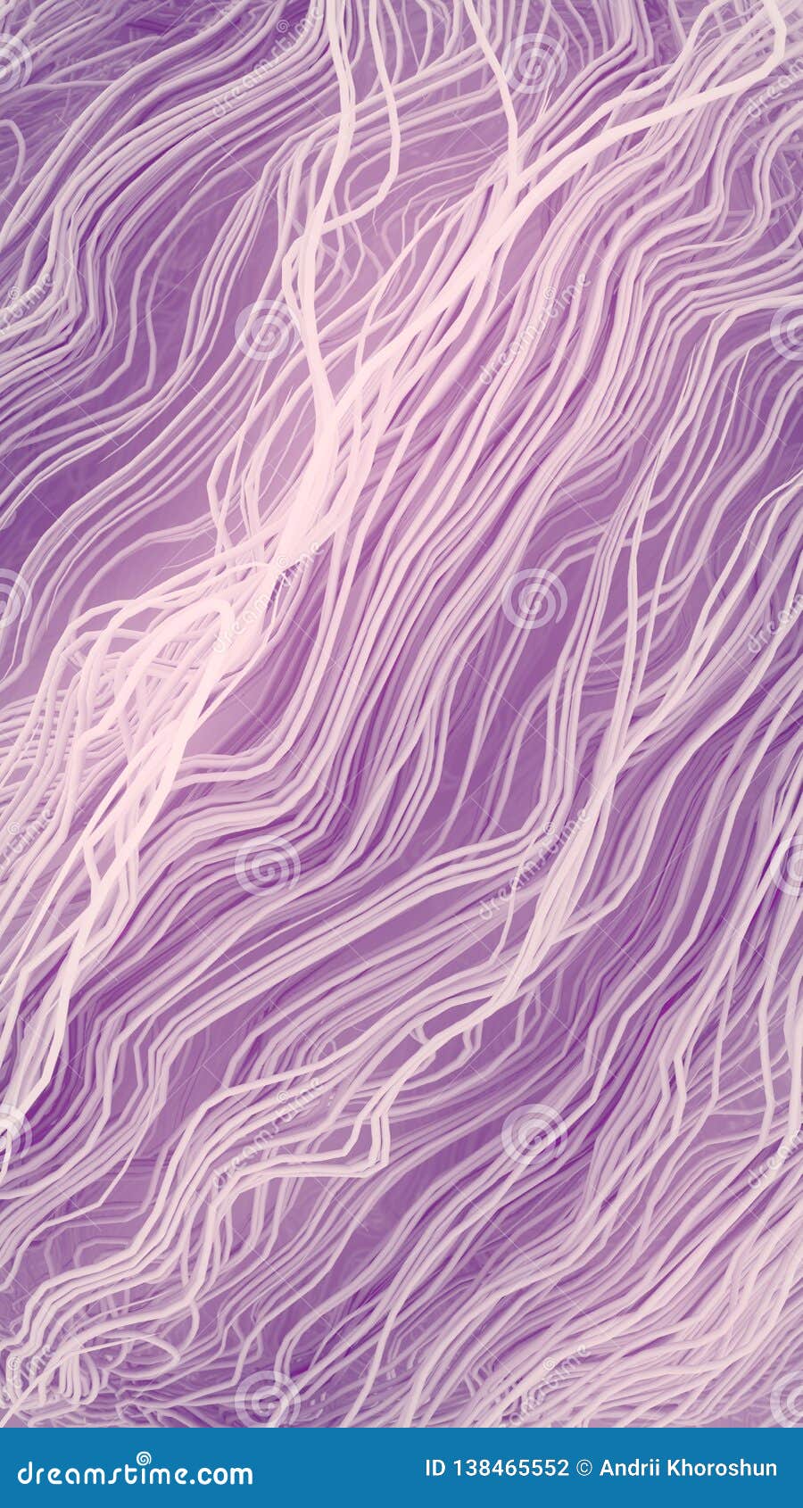 White Curled Wire Futuristic Pattern Surrounded by Pink Mist. Abstract ...